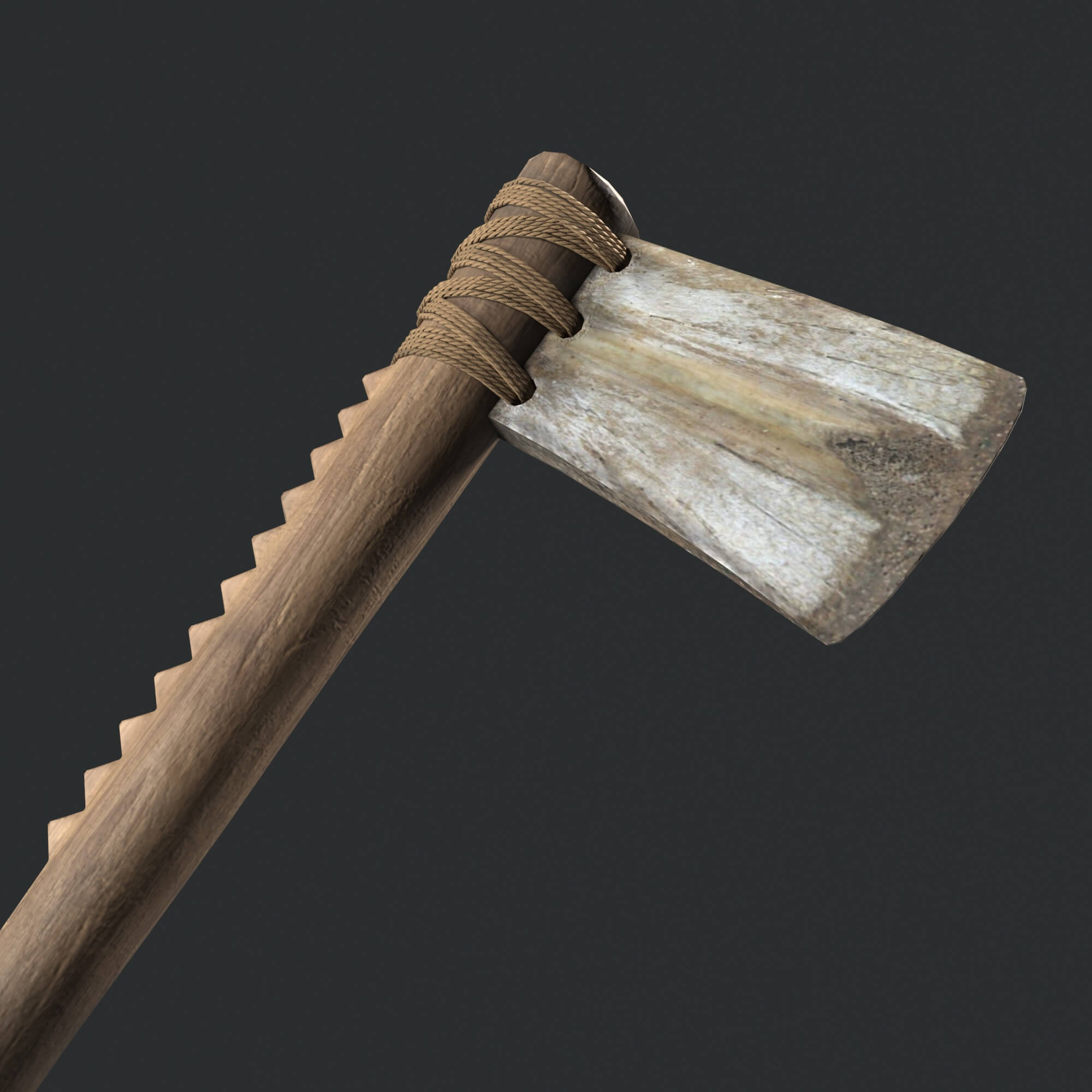 Ancient Bone Ax - 3D Model by KaterynaBondarenko