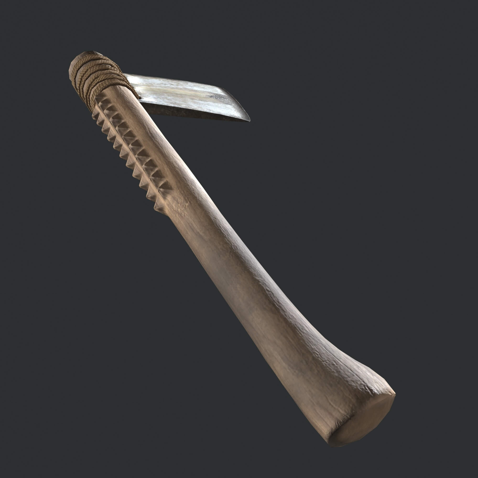 Ancient Bone Ax - 3D Model by KaterynaBondarenko
