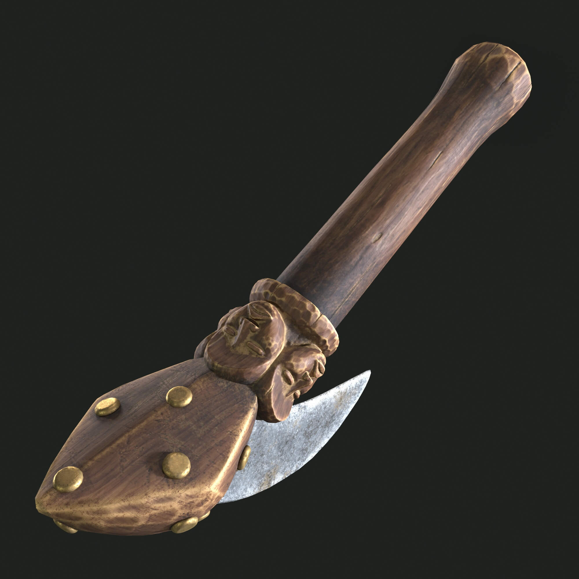 Ancient Hatchet - 3D Model by KaterynaBondarenko