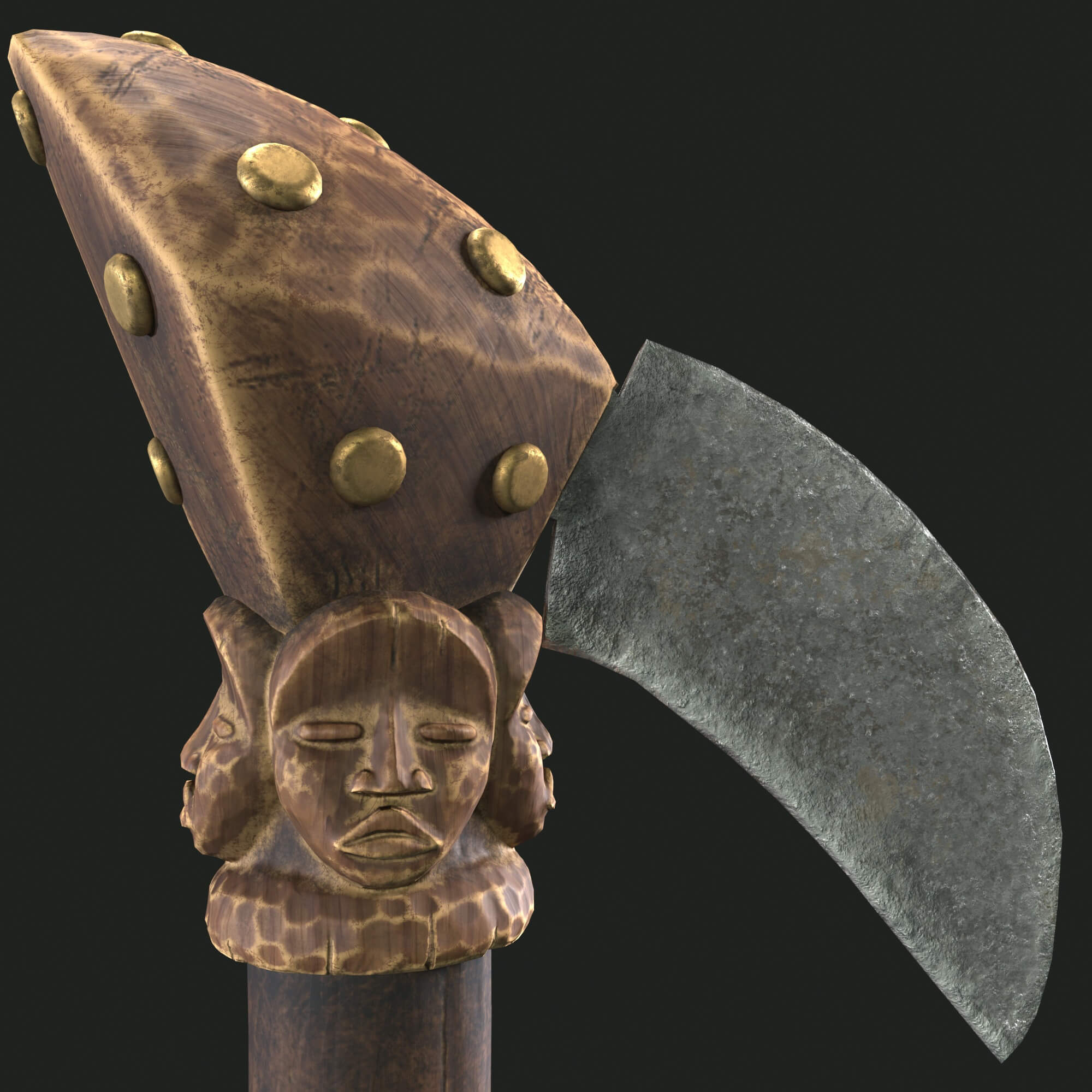 Ancient Hatchet - 3D Model by KaterynaBondarenko