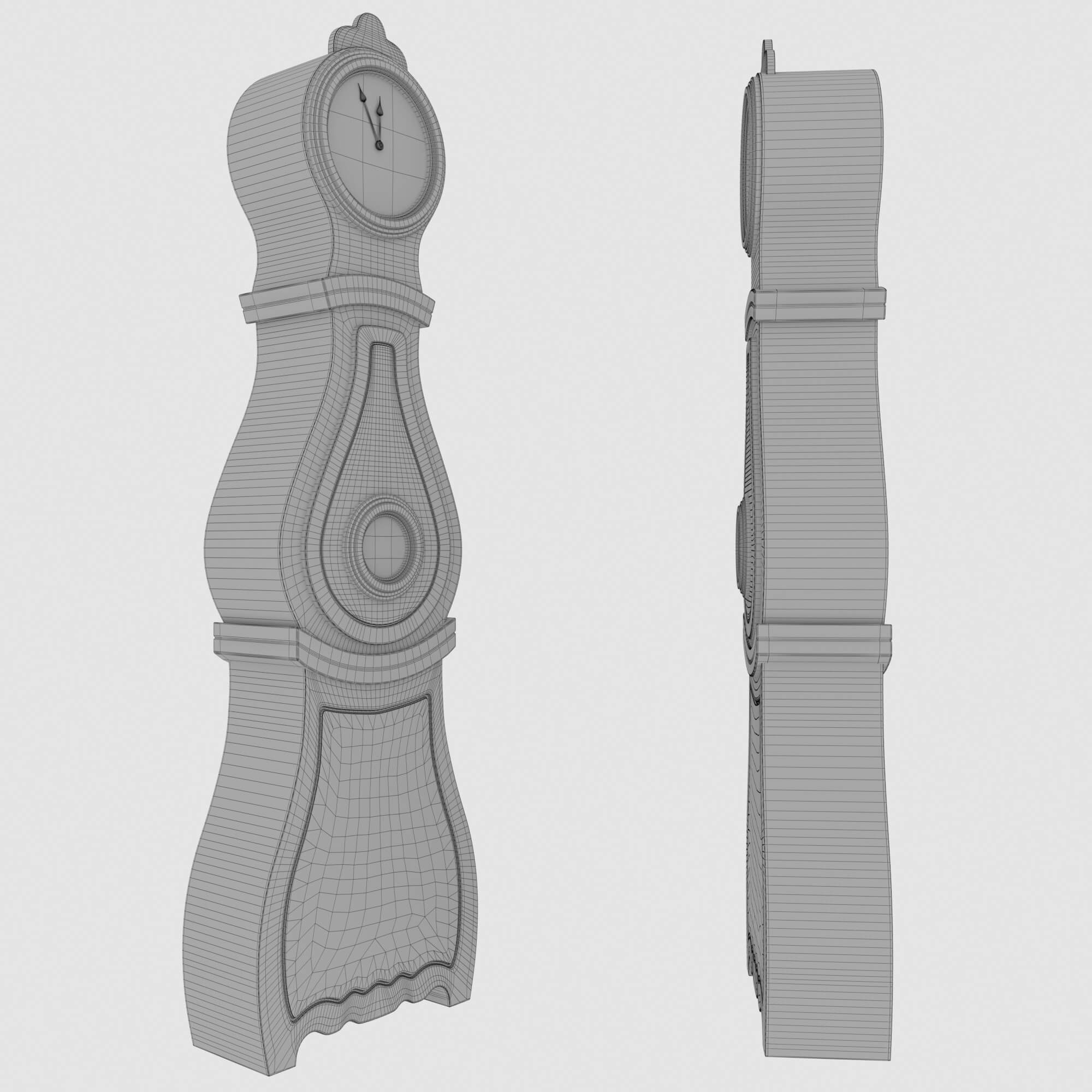 Antique Grandfather Clock - 3D Model by KaterynaBondarenko