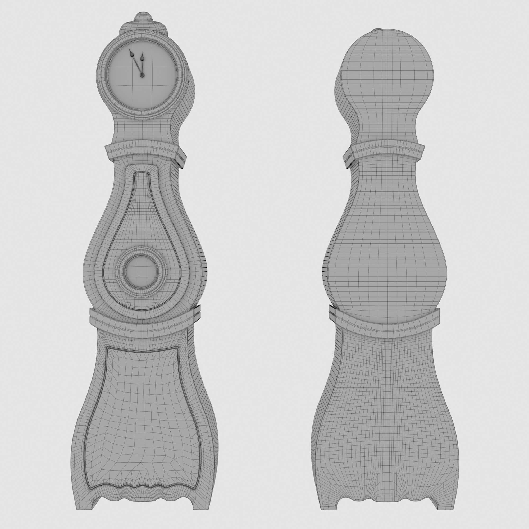 Antique Grandfather Clock - 3D Model by KaterynaBondarenko