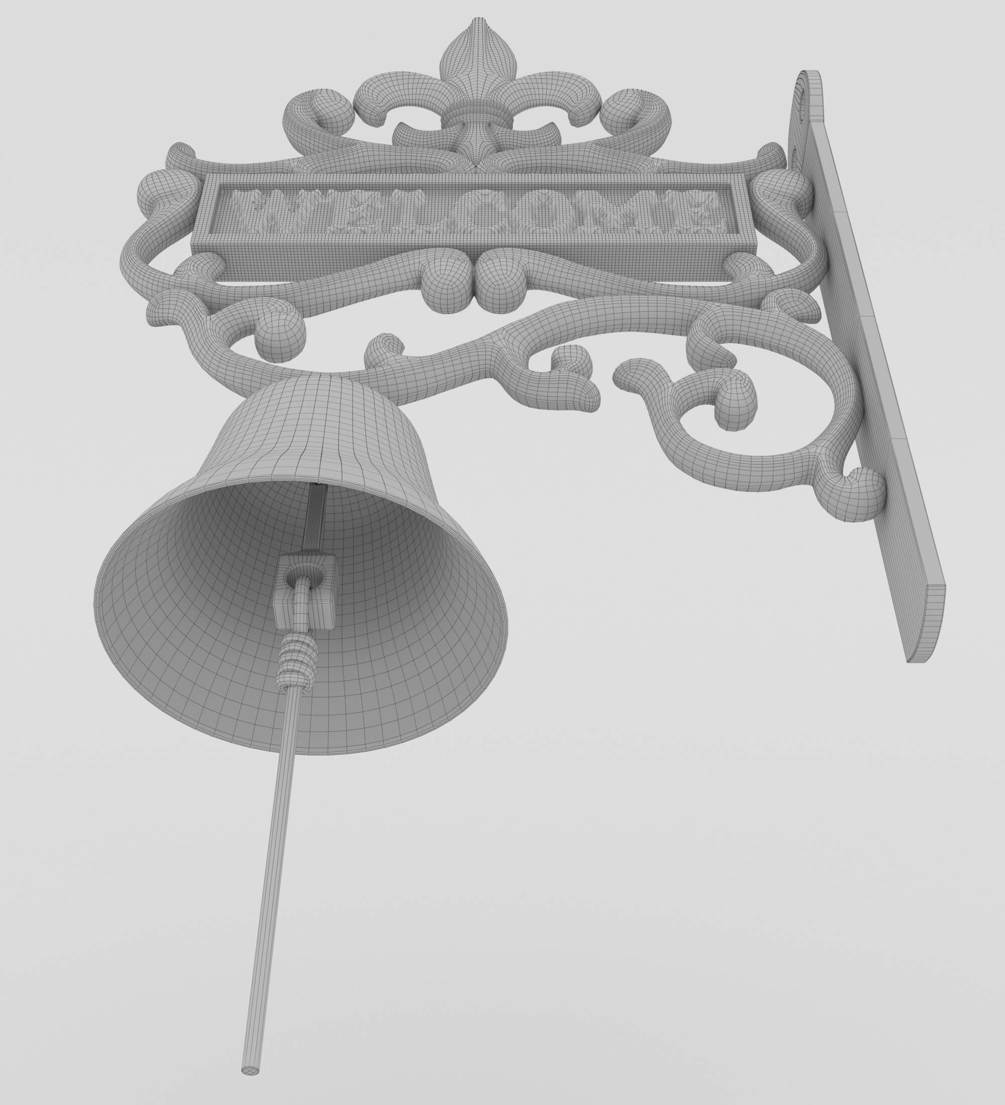 Garden Hanging Door Bell With Welcome - 3D Model by KaterynaBondarenko