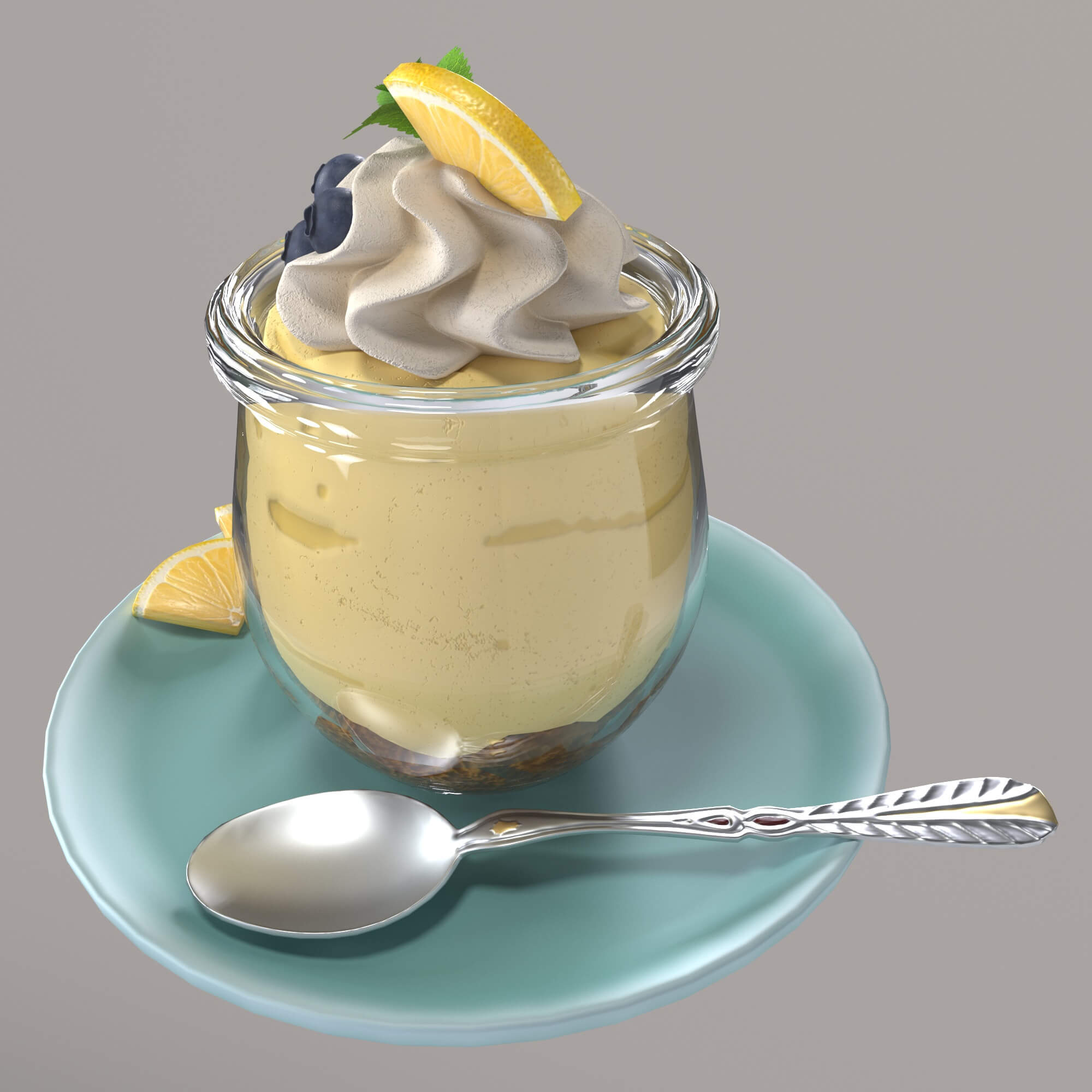 Lemon Dessert - 3D Model by KaterynaBondarenko