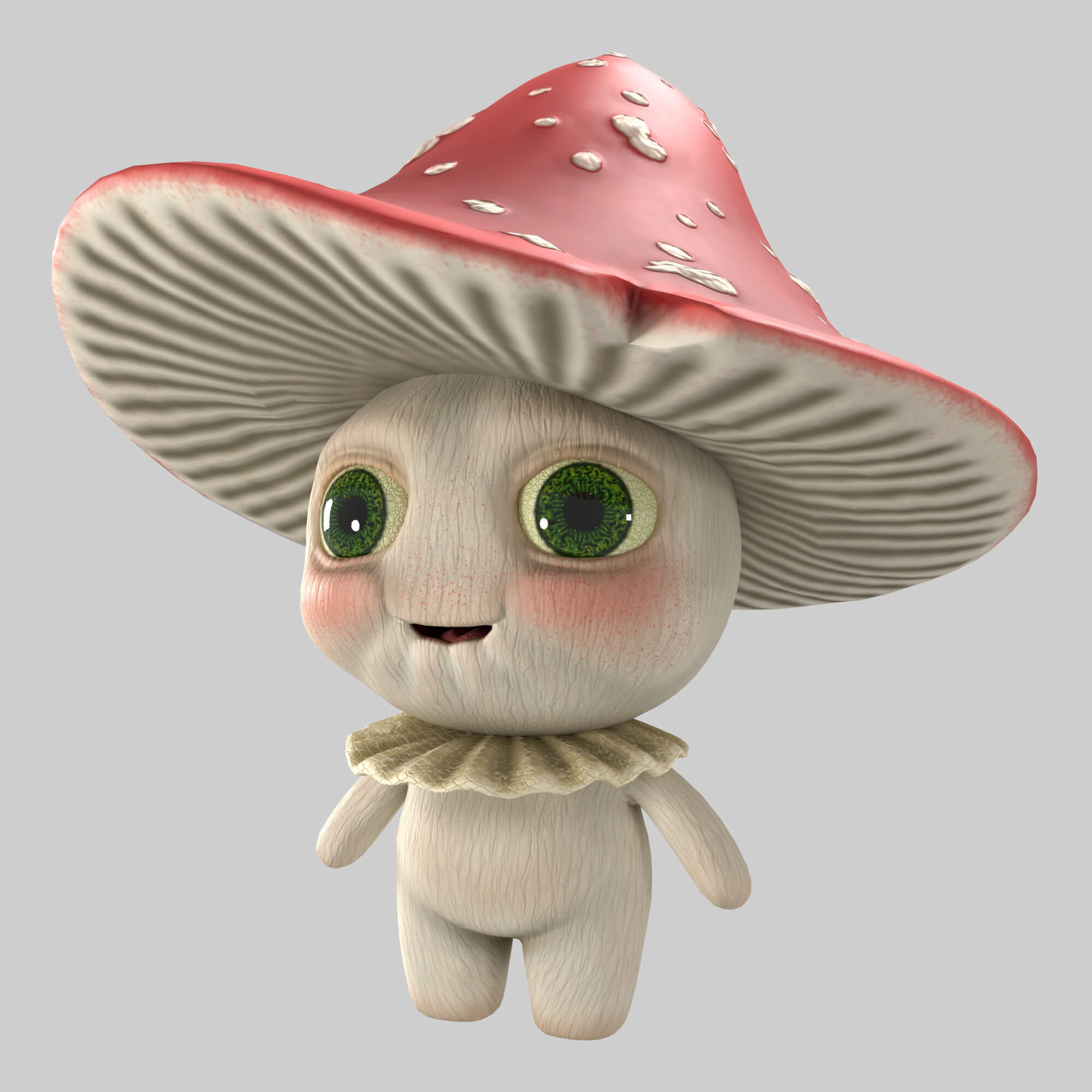 Mushroom Character - 3D Model by KaterynaBondarenko