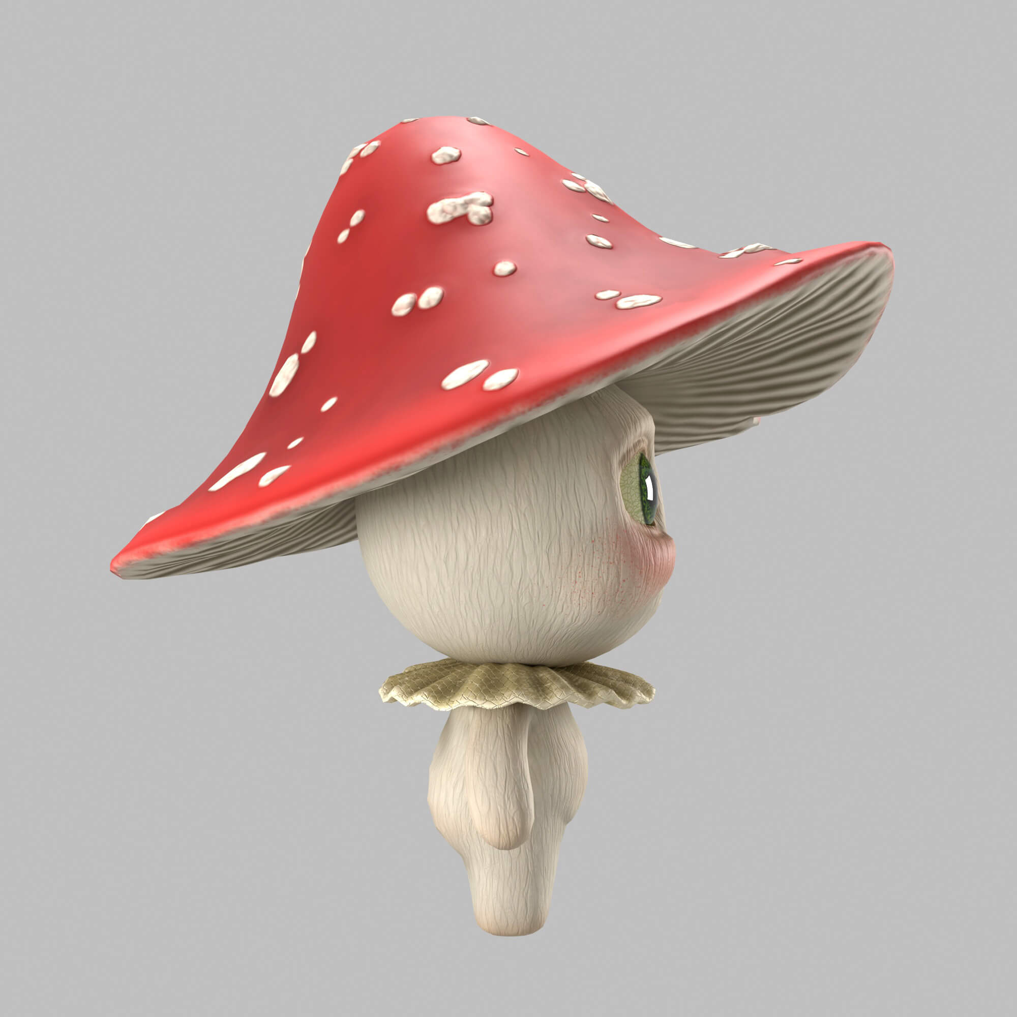 Mushroom Character - 3D Model by KaterynaBondarenko
