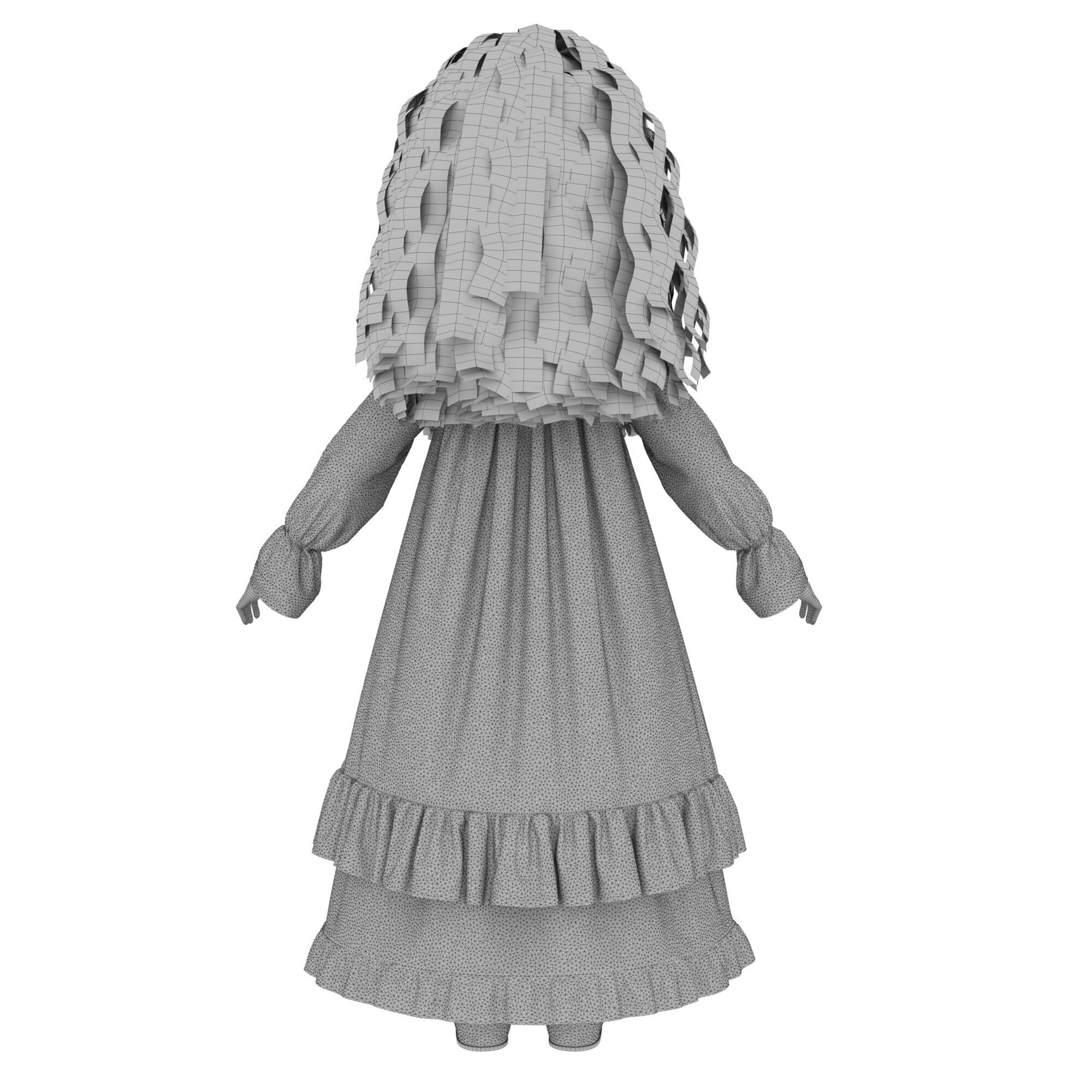 Porcelain Girl Doll People Figure - 3D Model by KaterynaBondarenko