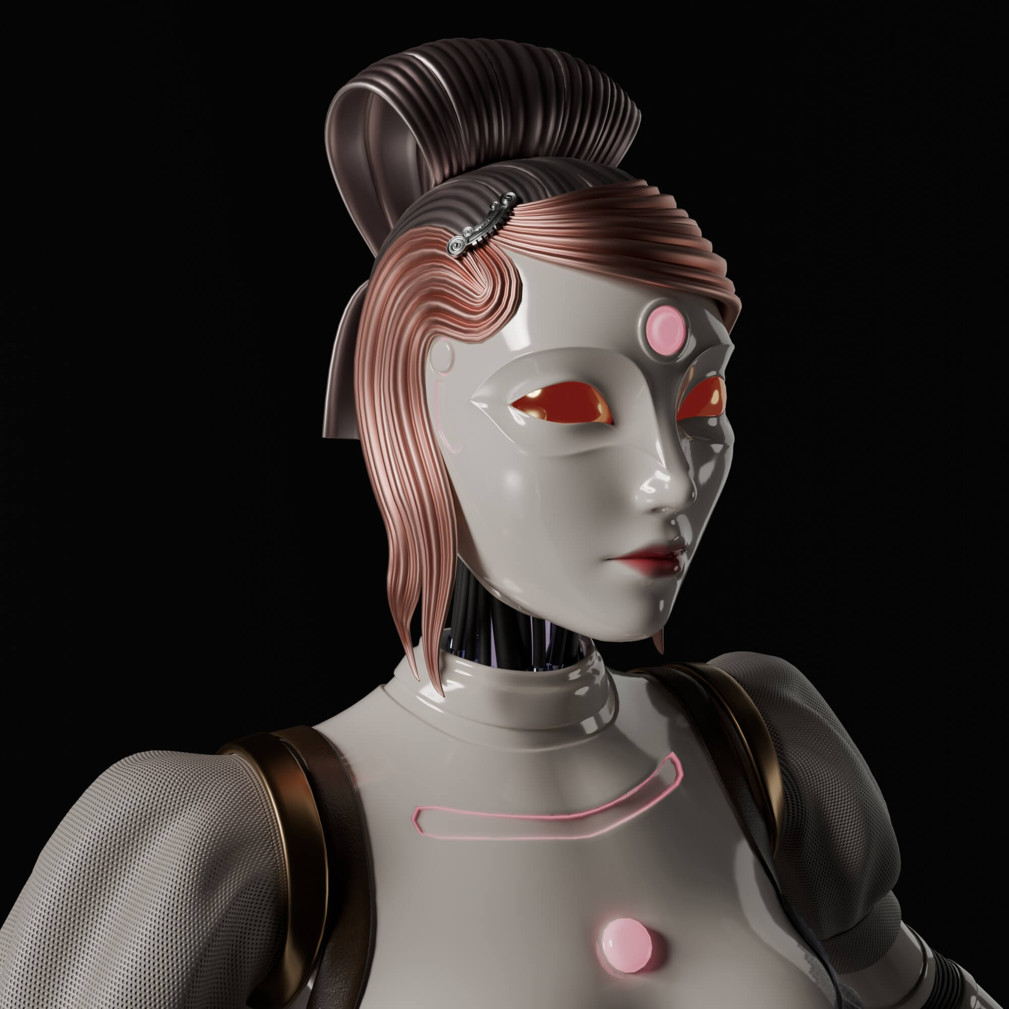 Female Robot Android - 3D Model by KaterynaBondarenko