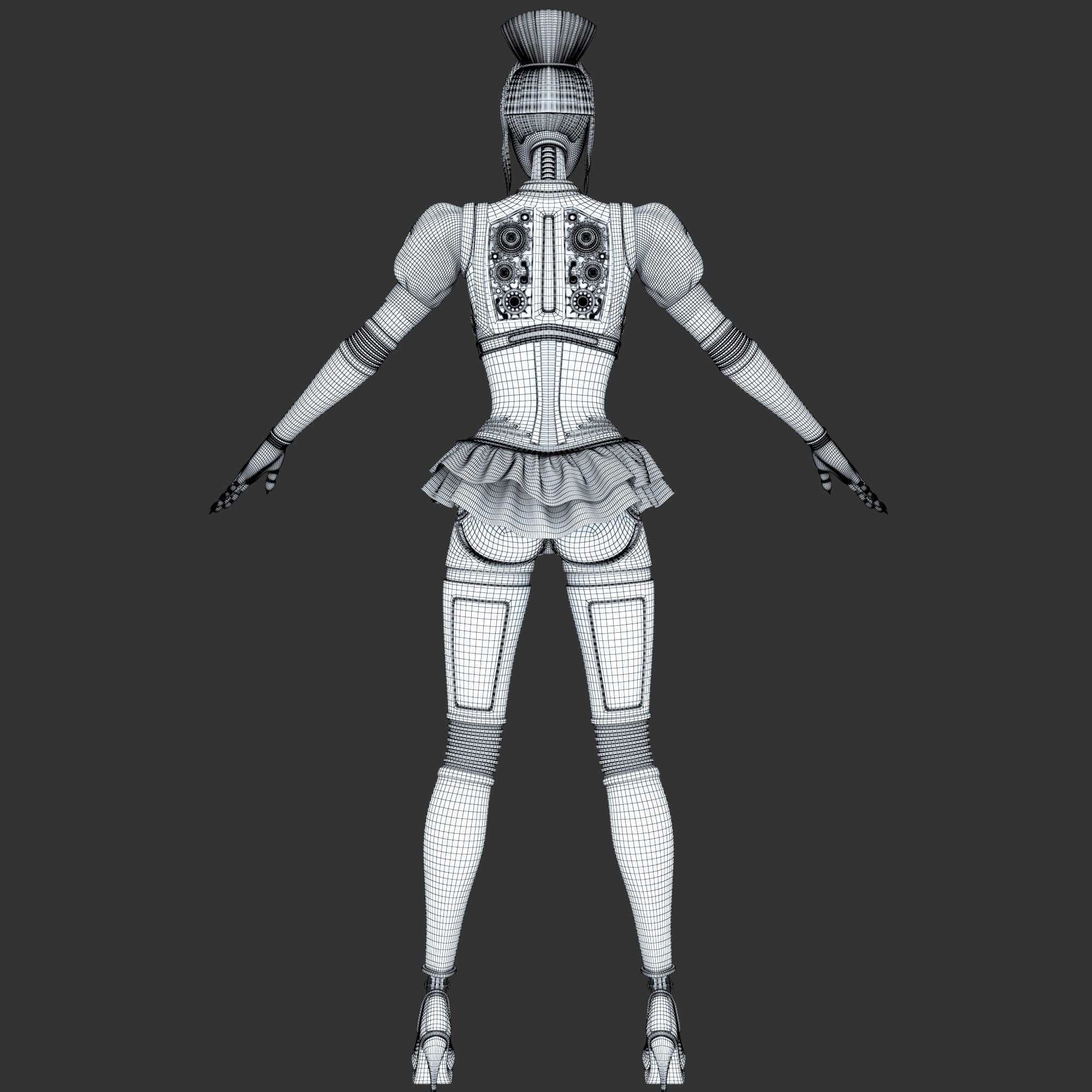 Female Robot Android - 3D Model by KaterynaBondarenko