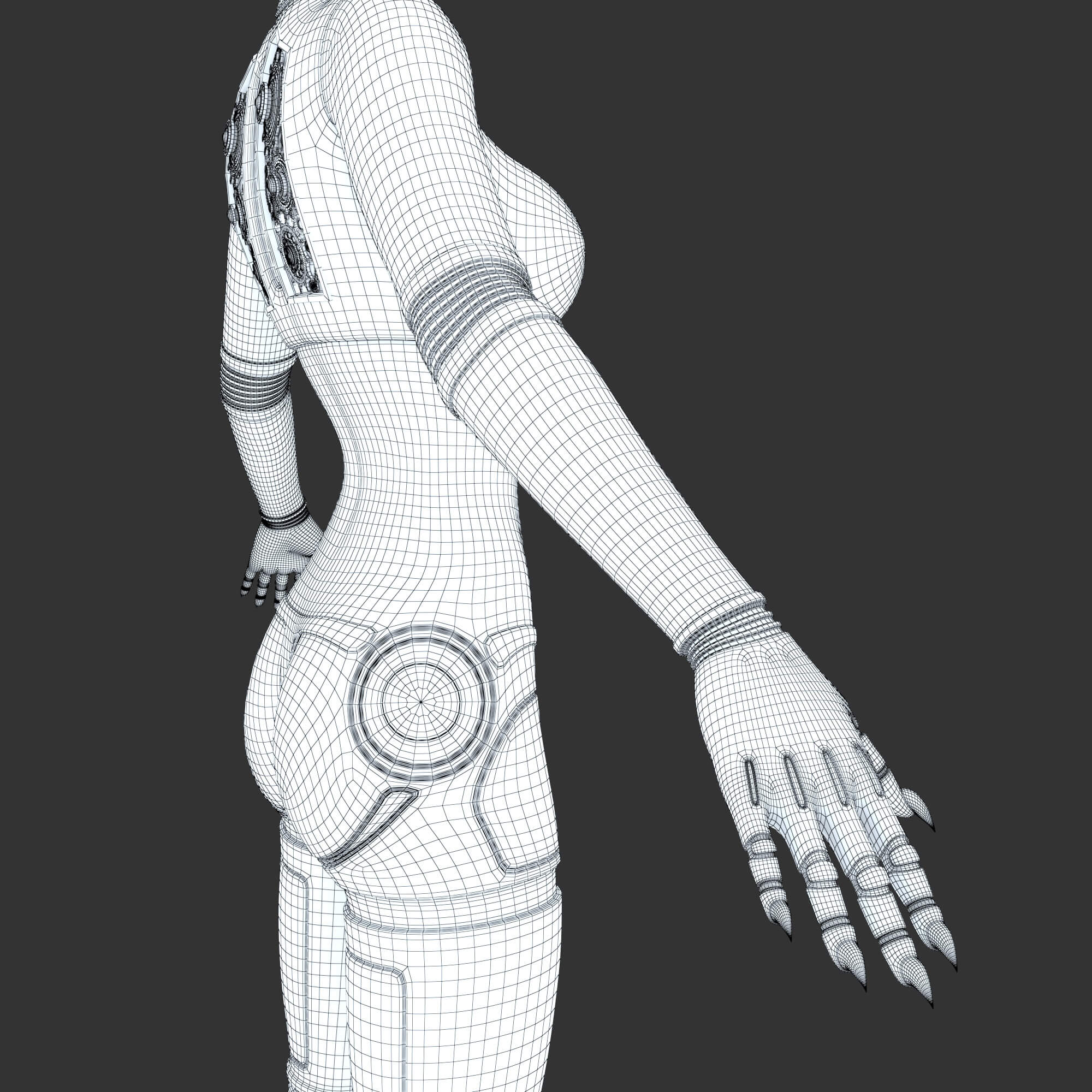 Female Robot Android - 3D Model by KaterynaBondarenko