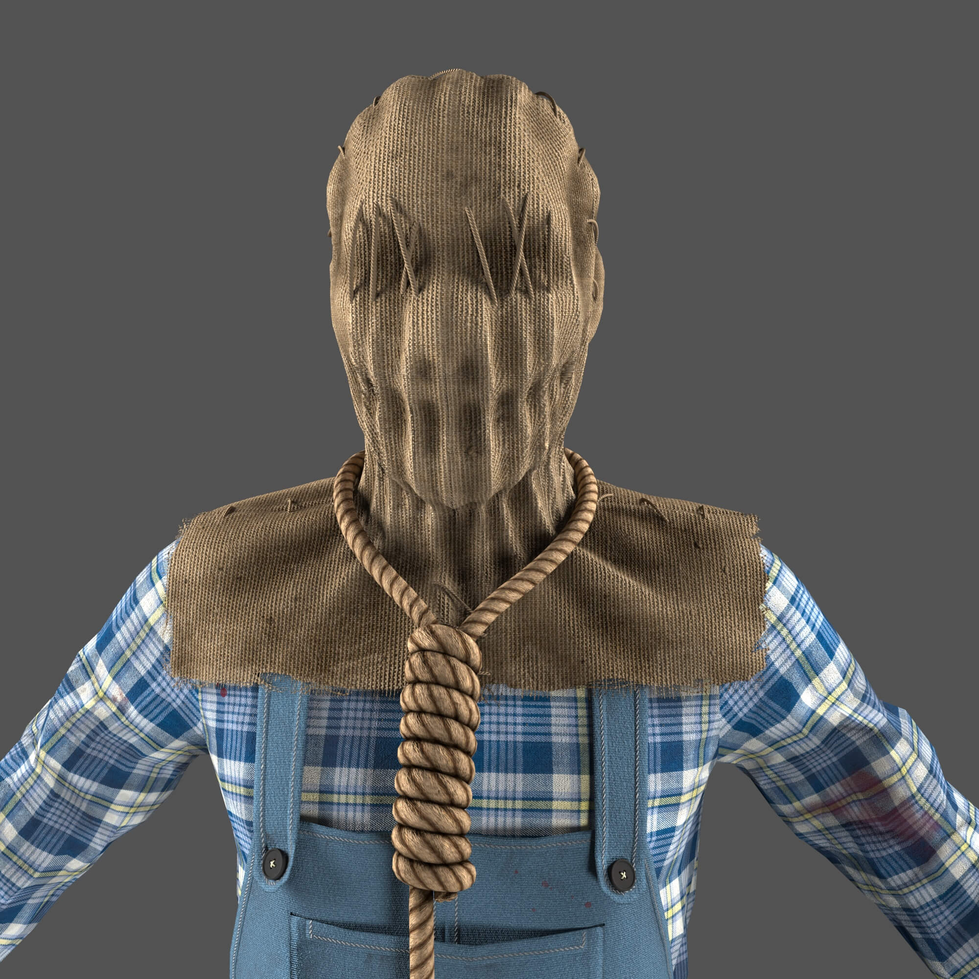 Scarecrow reaper with scythe - 3D Model by KaterynaBondarenko