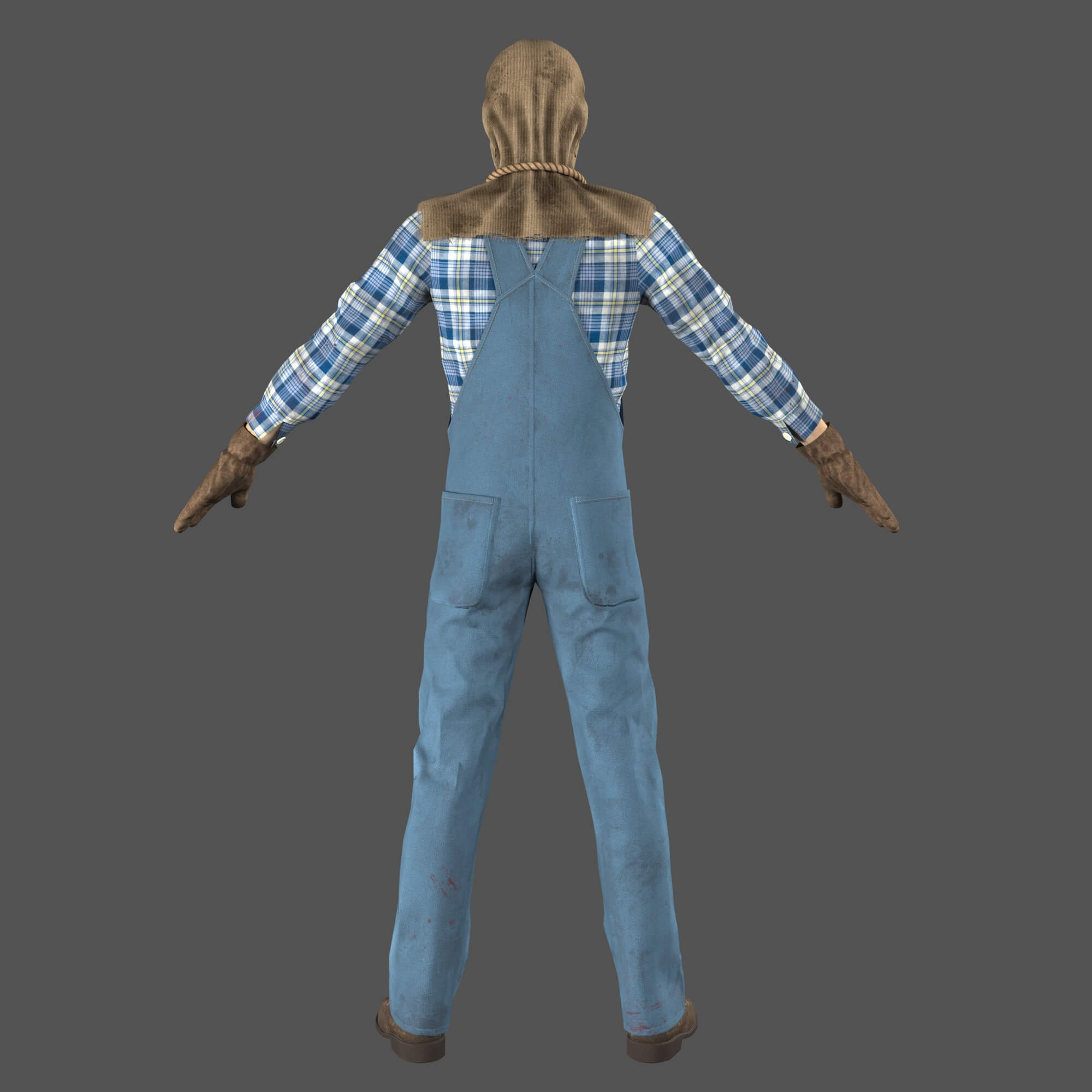 Scarecrow reaper with scythe - 3D Model by KaterynaBondarenko