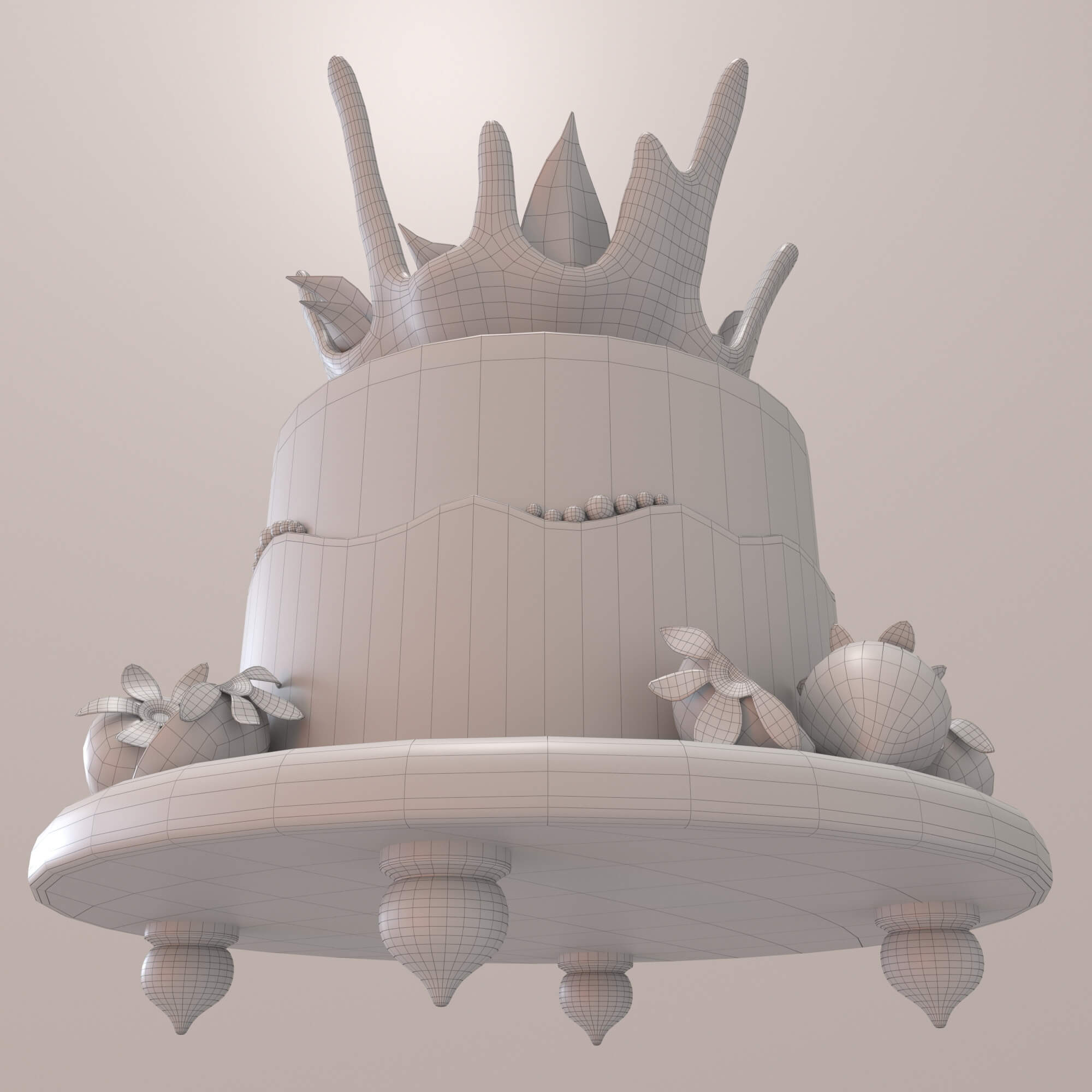 Strawberry Cake - 3D Model by KaterynaBondarenko