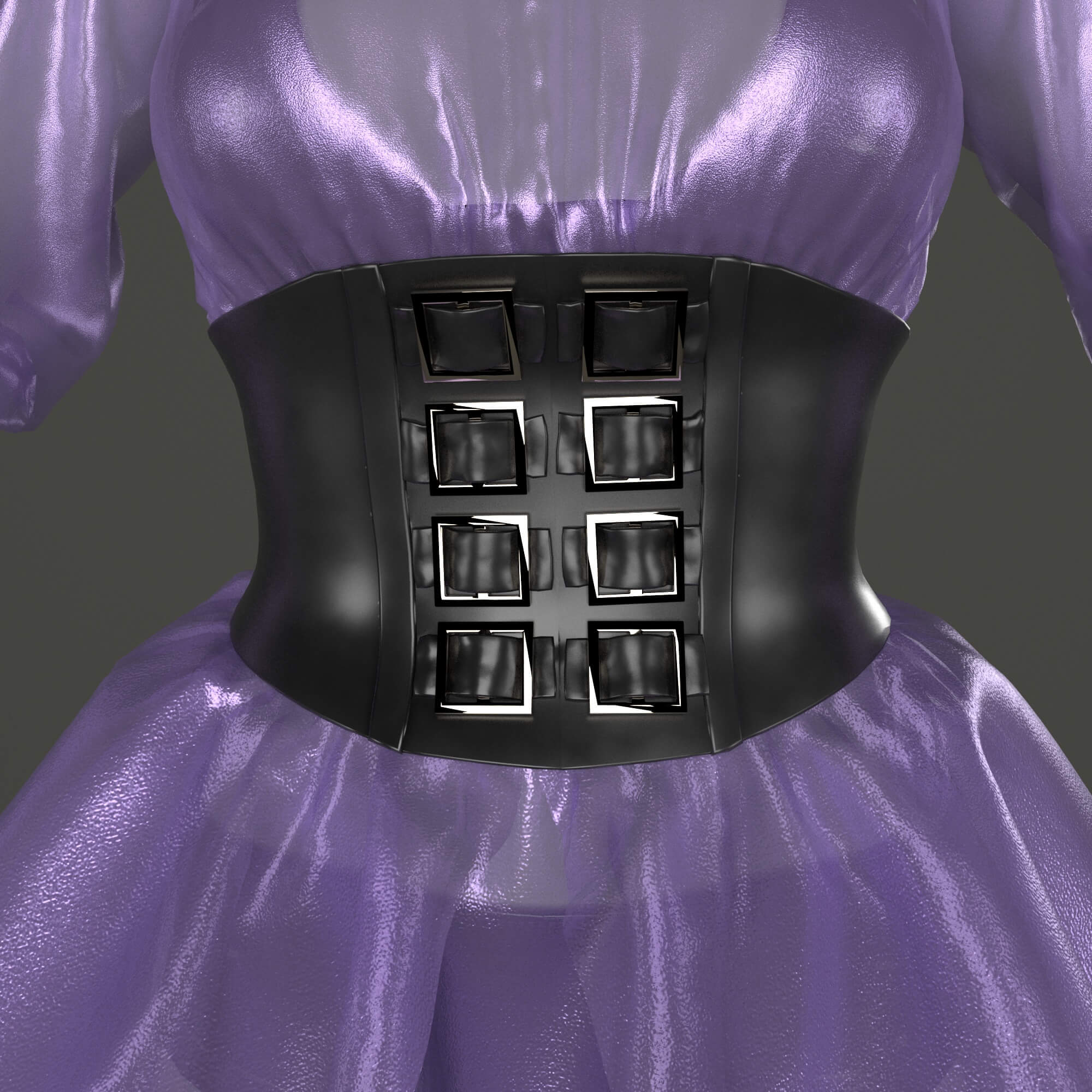 Suit With Corset - 3D Model by KaterynaBondarenko