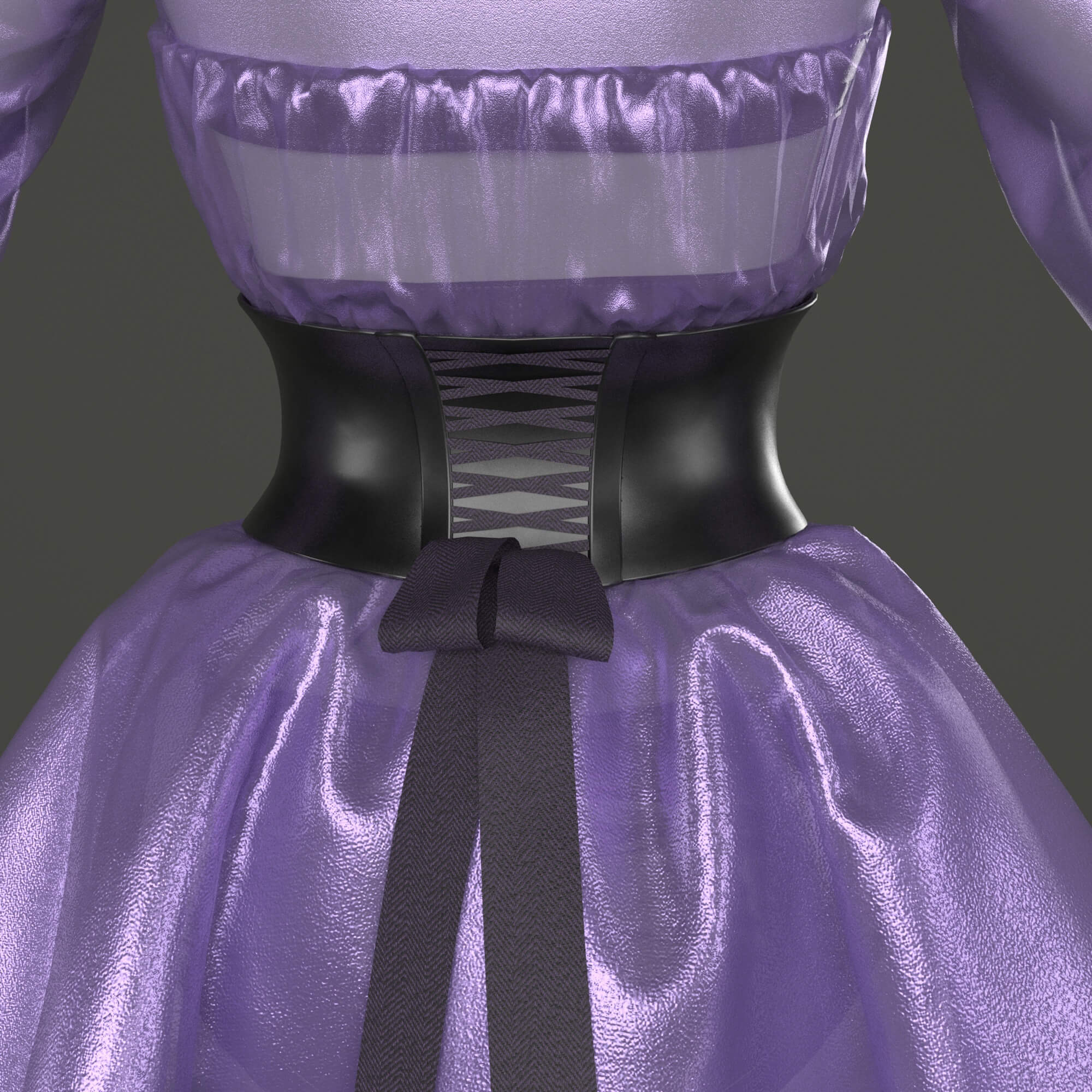 Suit With Corset - 3D Model by KaterynaBondarenko