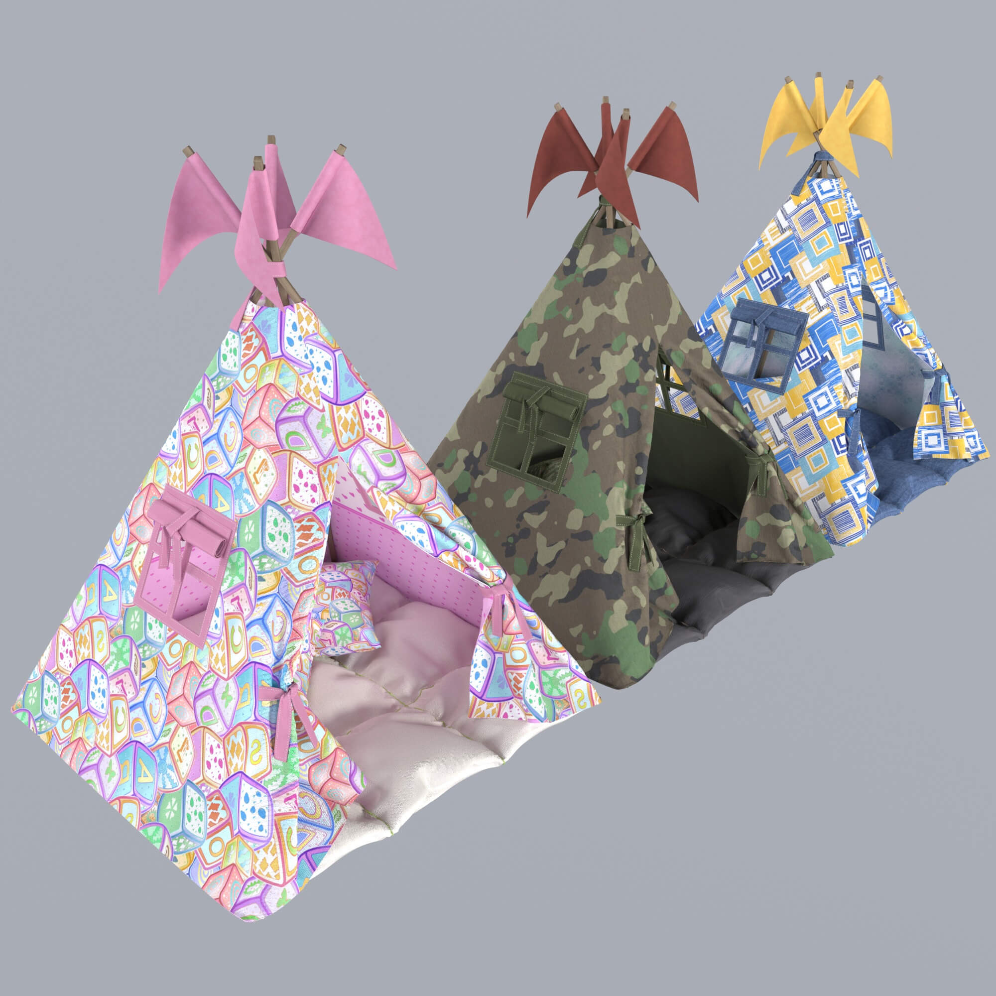Children's Tent-Wigwam 3D Model by KaterynaBondarenko