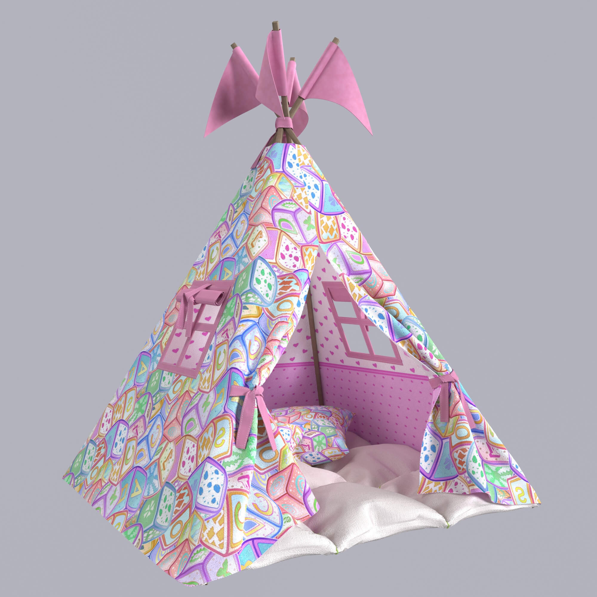 Children's Tent-Wigwam 3D Model by KaterynaBondarenko