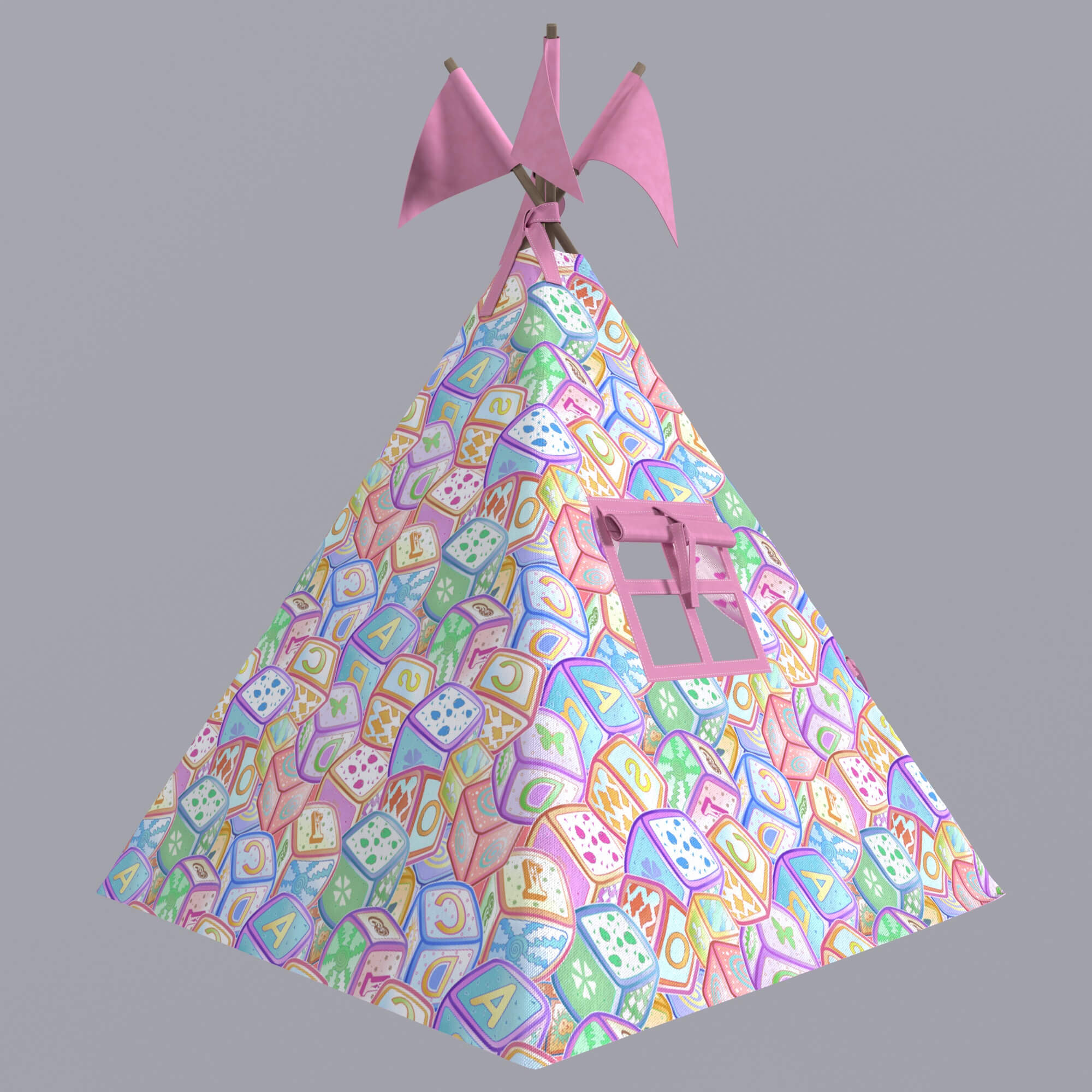 Children's Tent-Wigwam 3D Model by KaterynaBondarenko