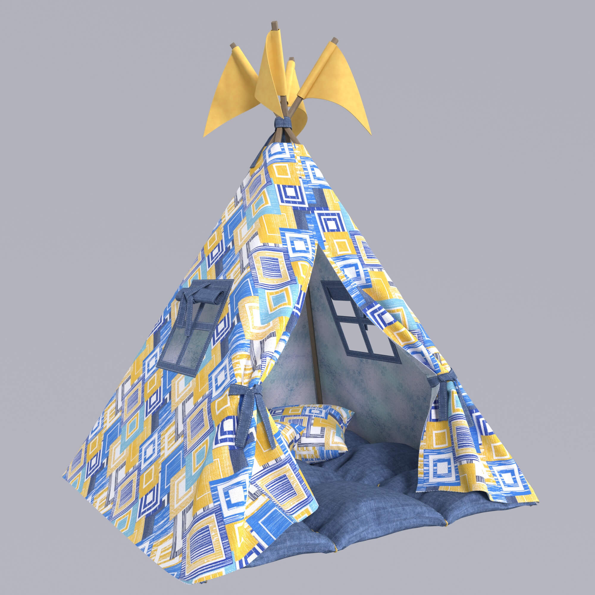 Children's Tent-Wigwam 3D Model by KaterynaBondarenko