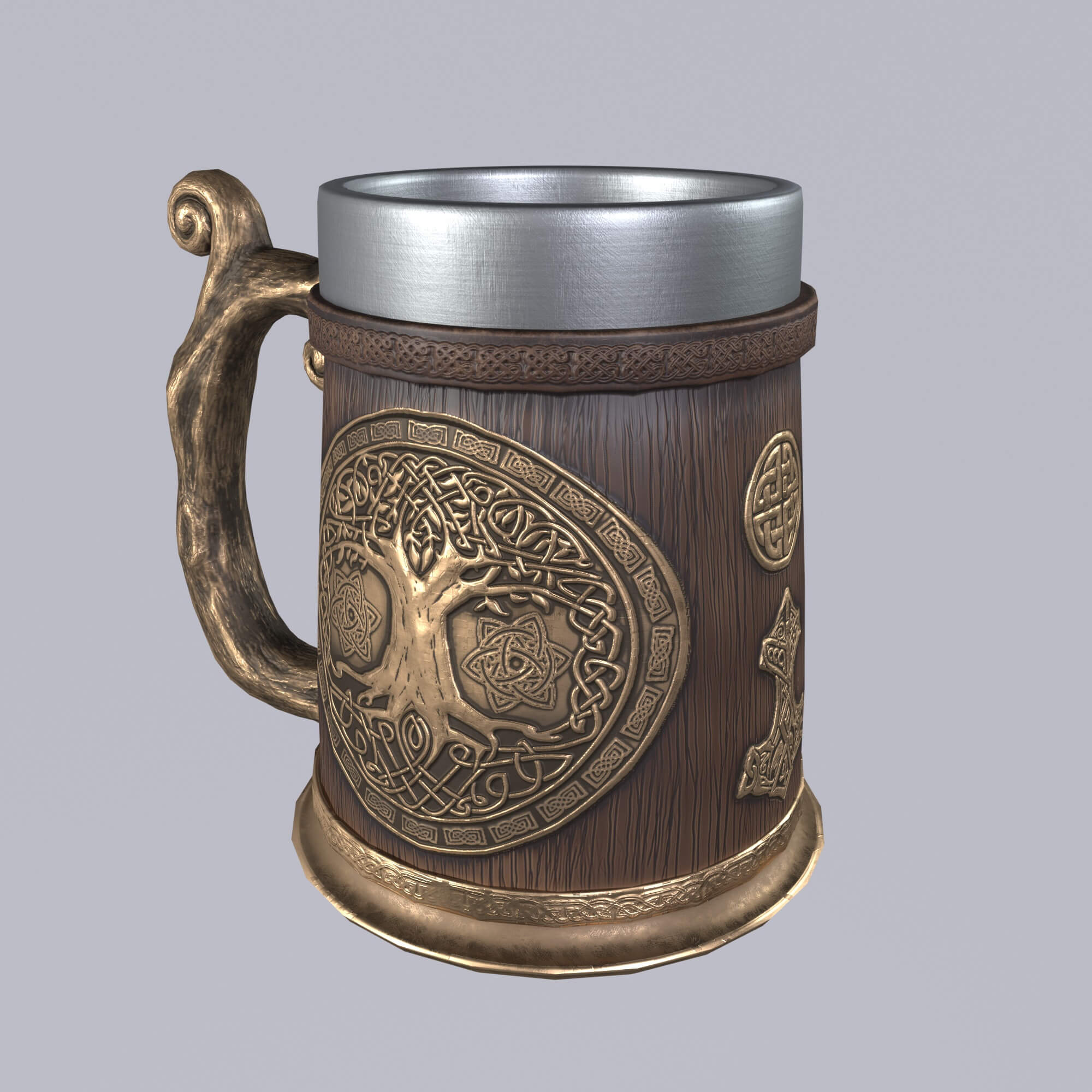 Viking Mug Wood Style - 3D Model by KaterynaBondarenko