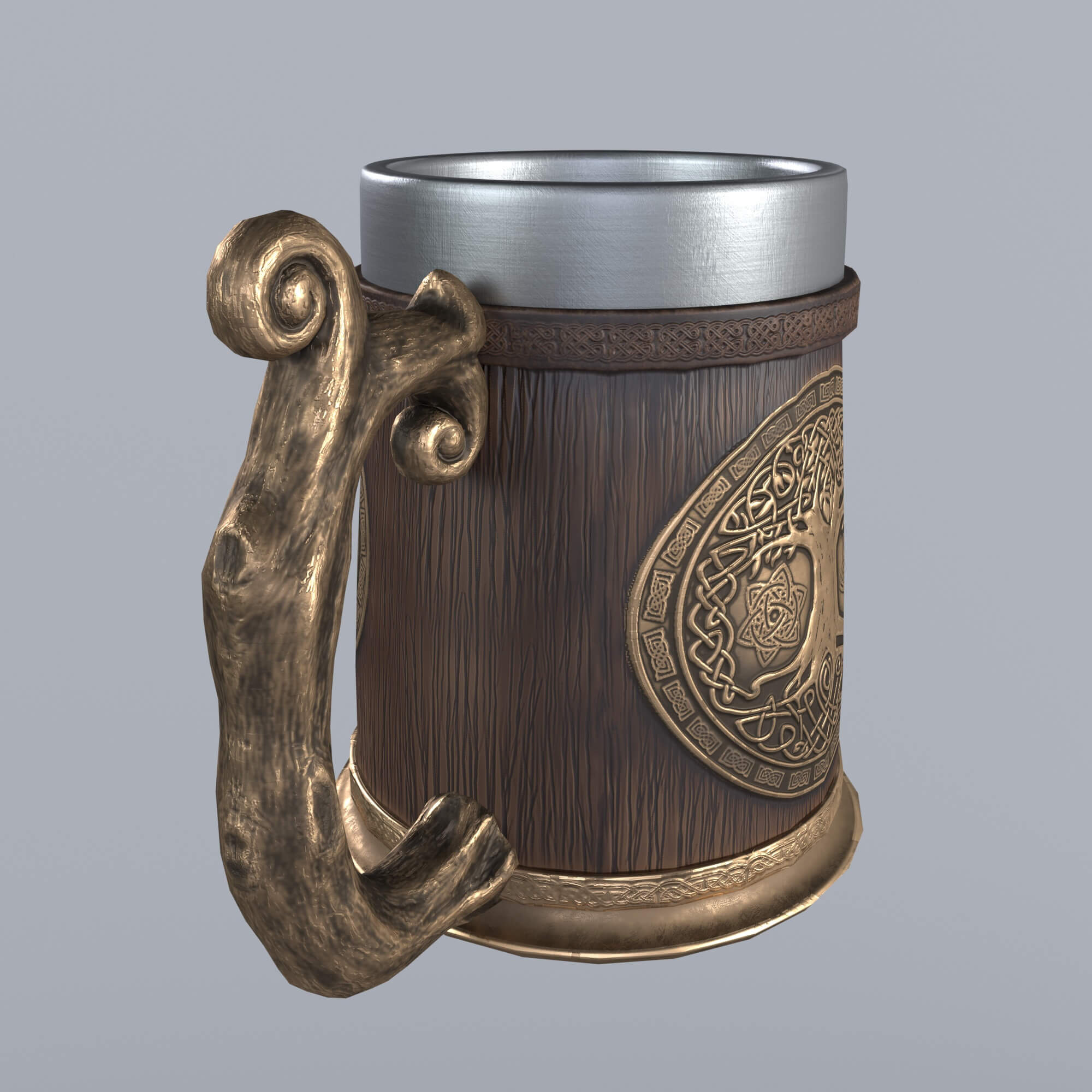 Viking Mug Wood Style - 3D Model by KaterynaBondarenko