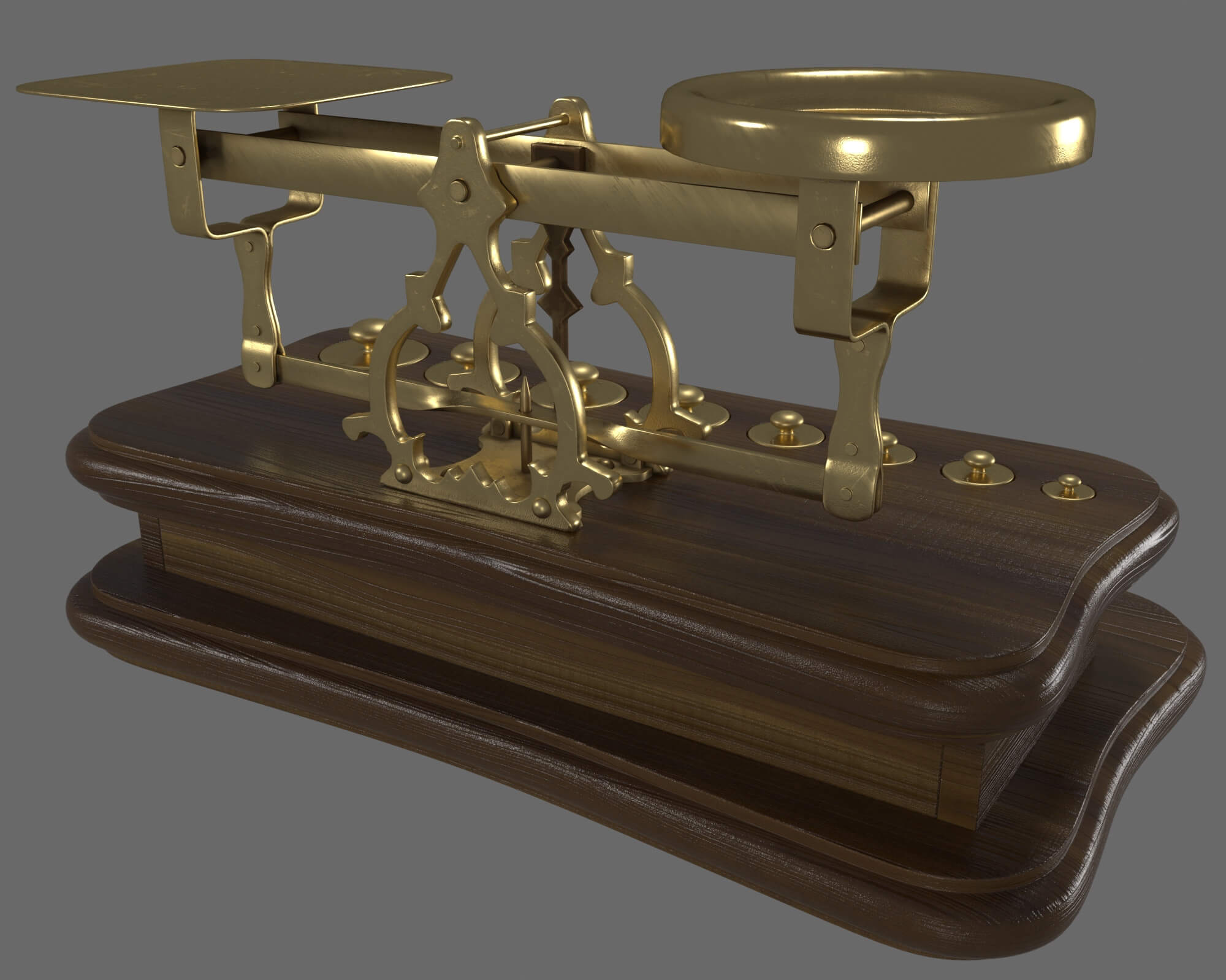 Vintage Pharmacy Scales - 3D Model by KaterynaBondarenko