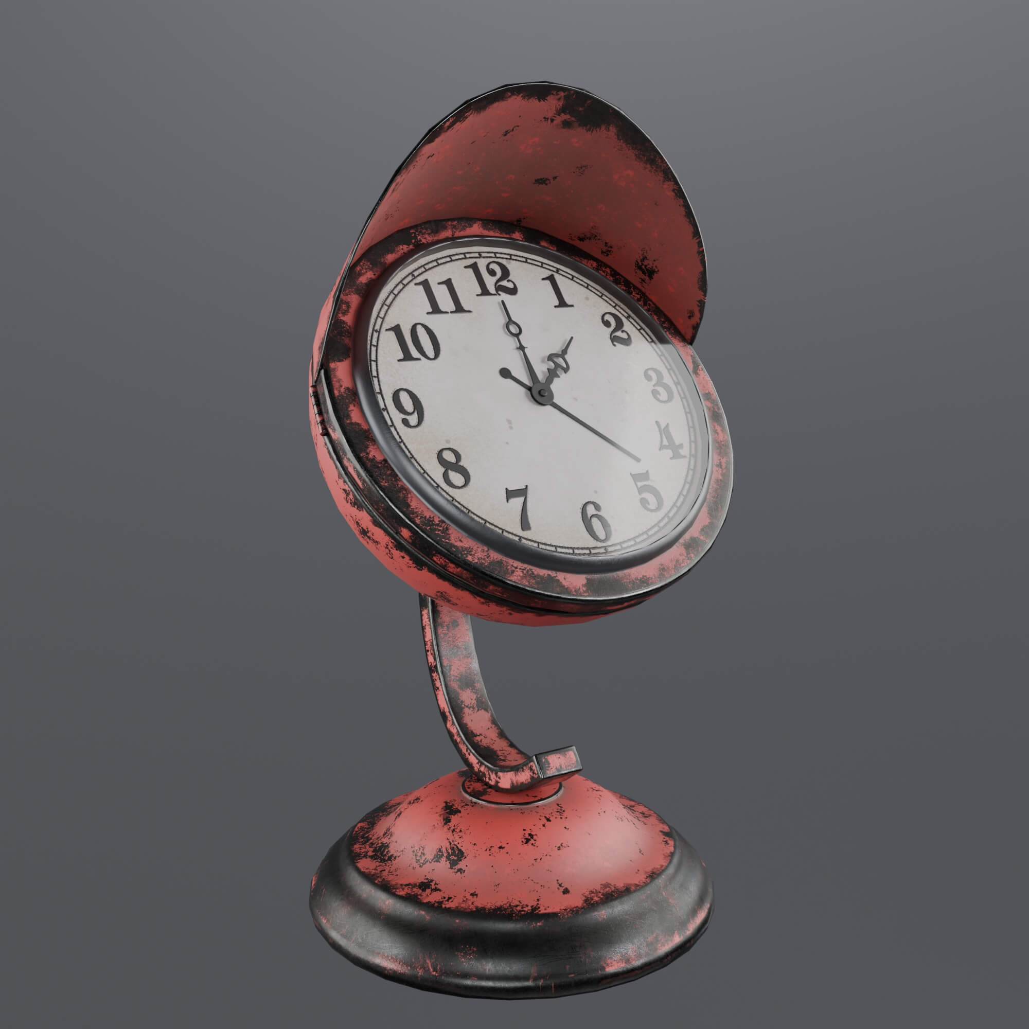 Vintage Table Clock - 3D Model by KaterynaBondarenko