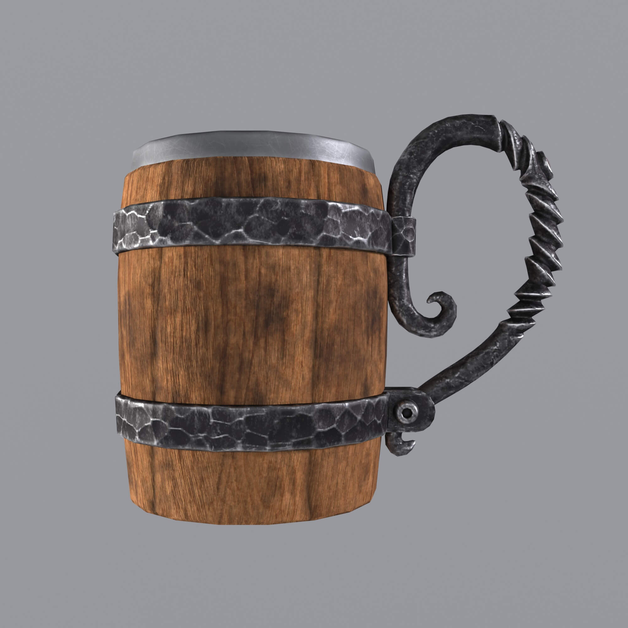 Wooden Beer Mug - 3D Model by KaterynaBondarenko