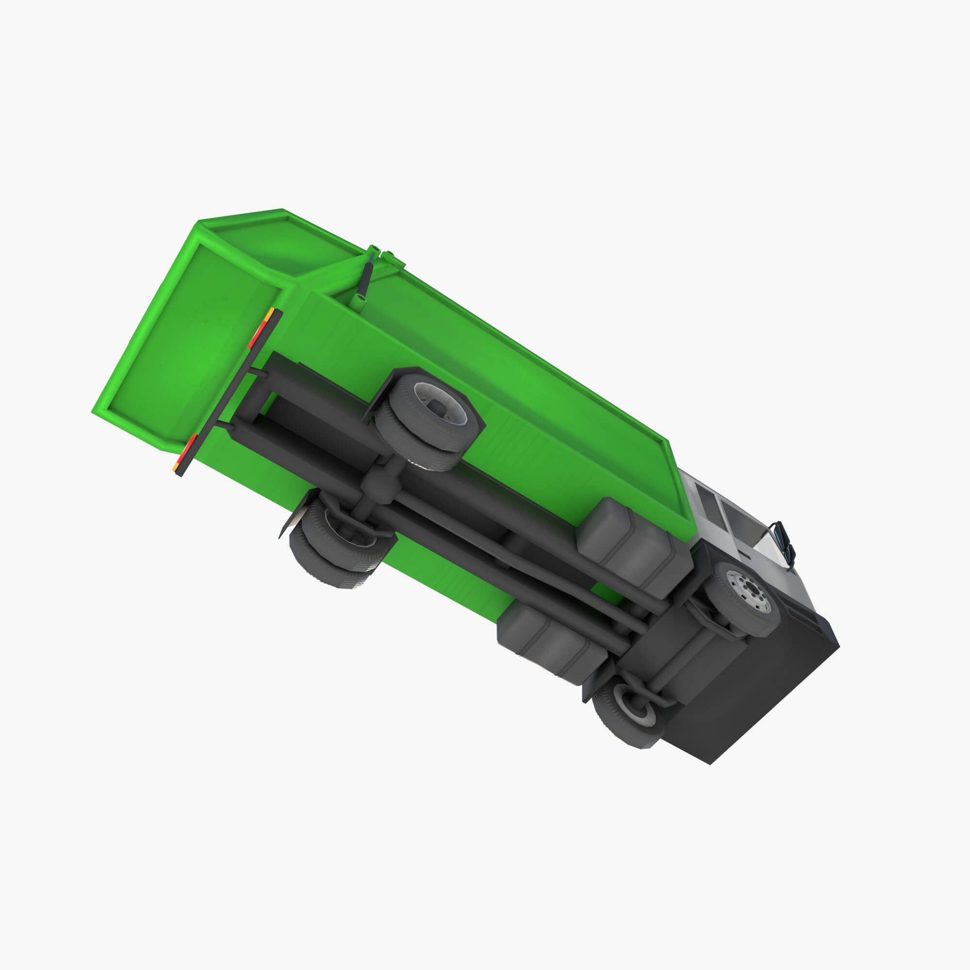 2-Axle Garbage Truck 3D Model by katherina