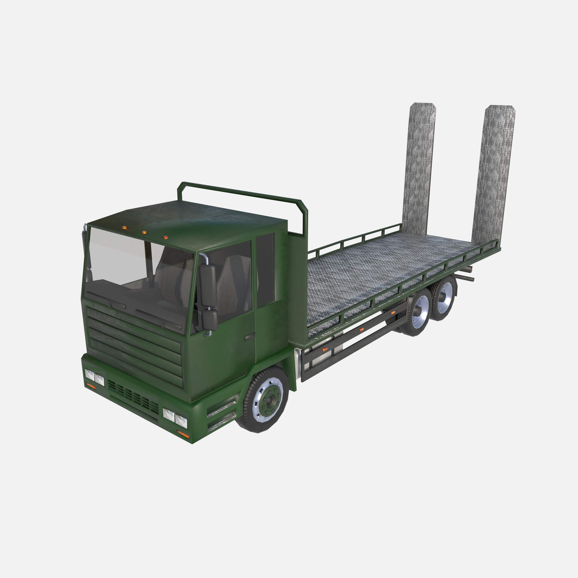 3-Axle Platform Truck 3D Model by katherina