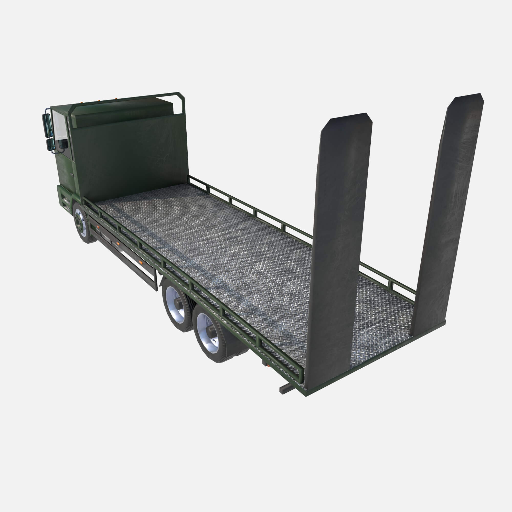 3-Axle Platform Truck 3D Model by katherina