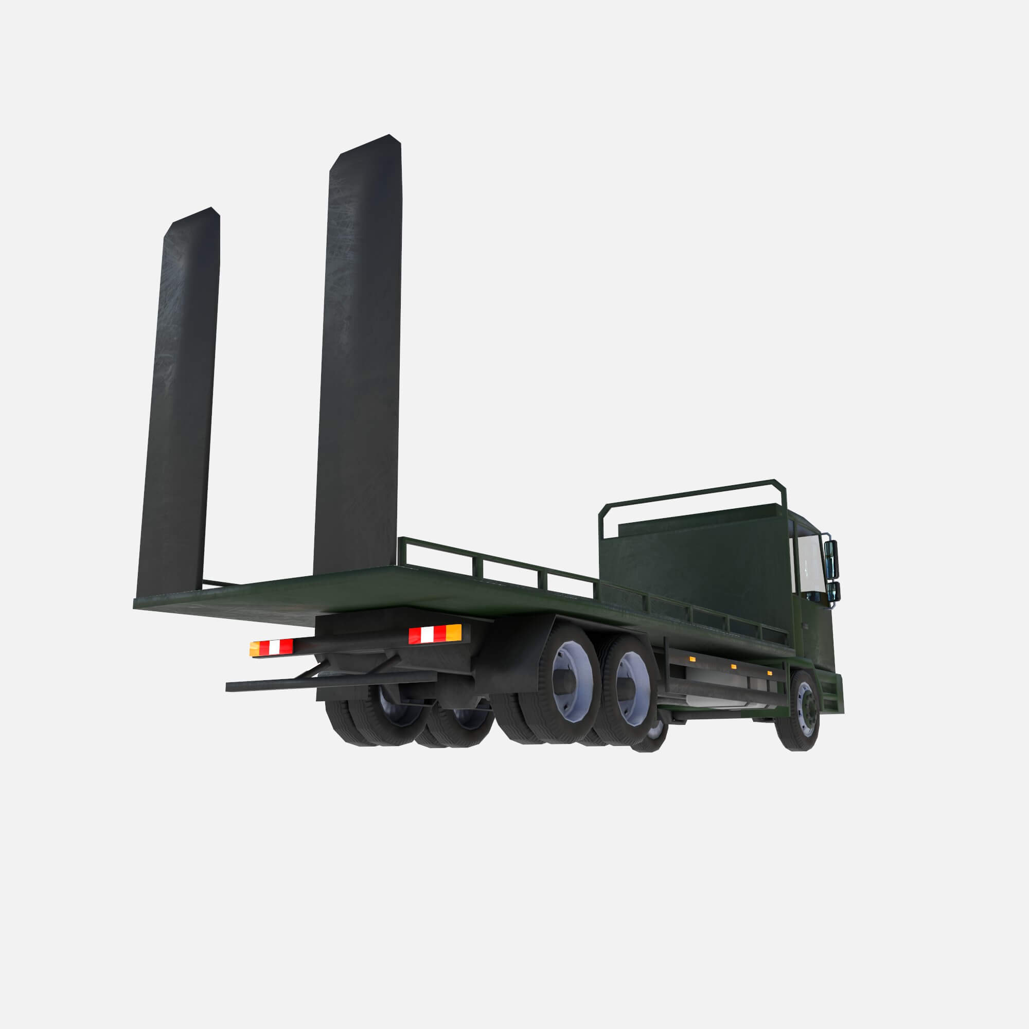 3-Axle Platform Truck 3D Model by katherina