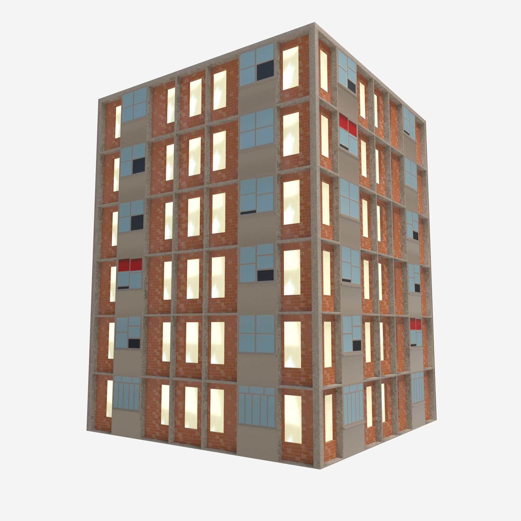 6 Storey House - 3D Model by katherina