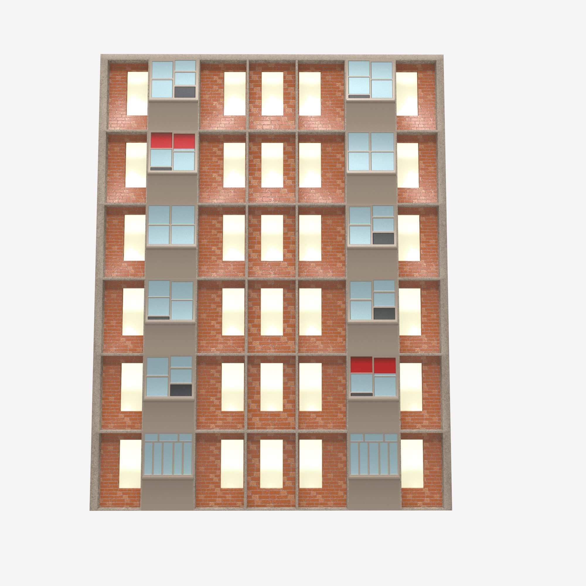 6 Storey House - 3D Model by katherina