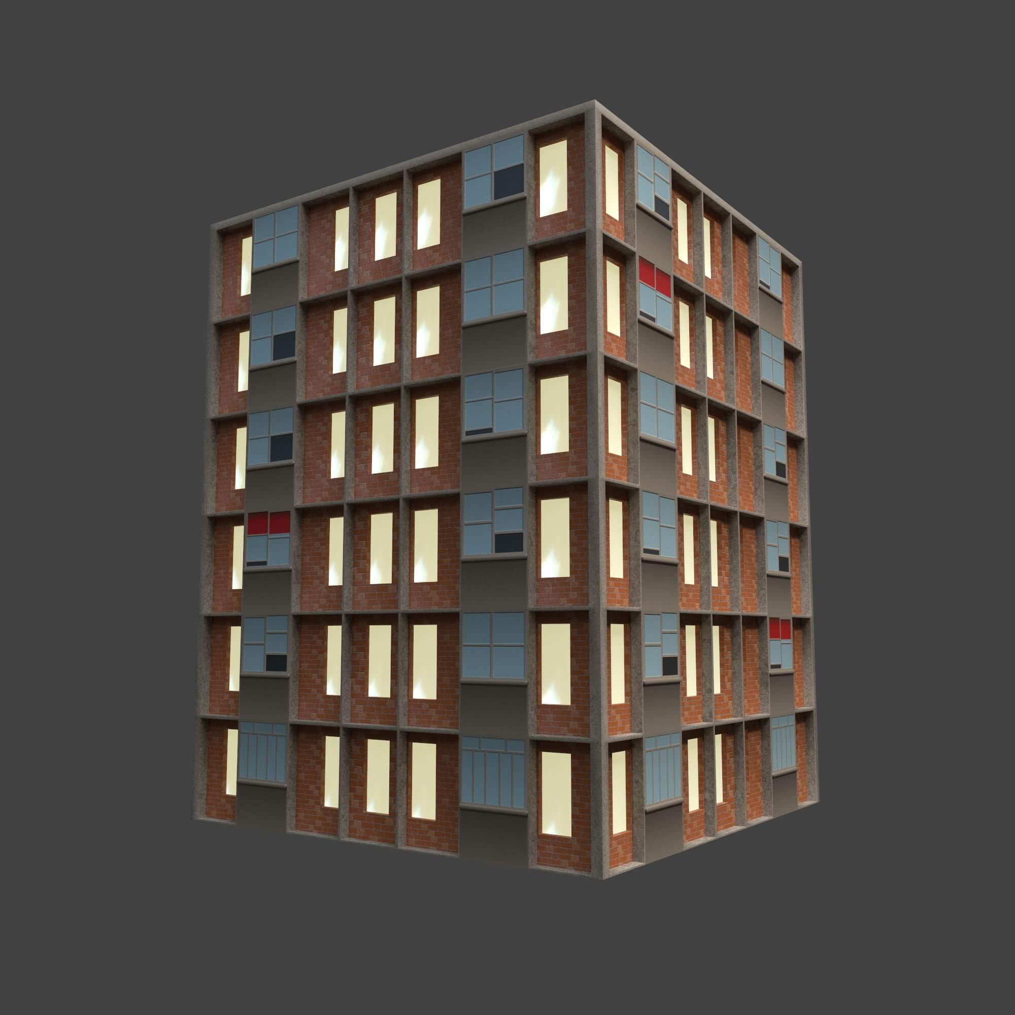 6 Storey House - 3D Model by katherina