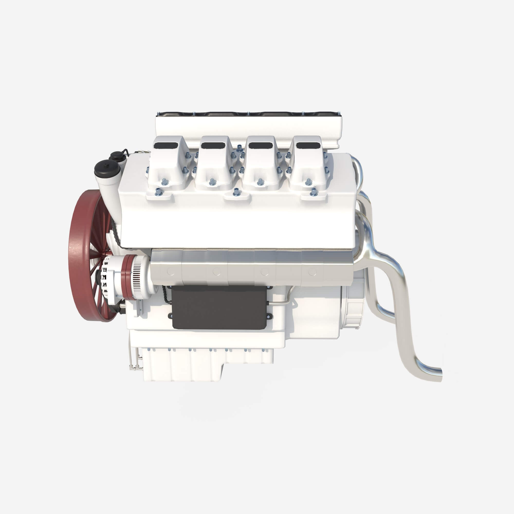 8 Cylinder Car Engine - 3D Model by katherina