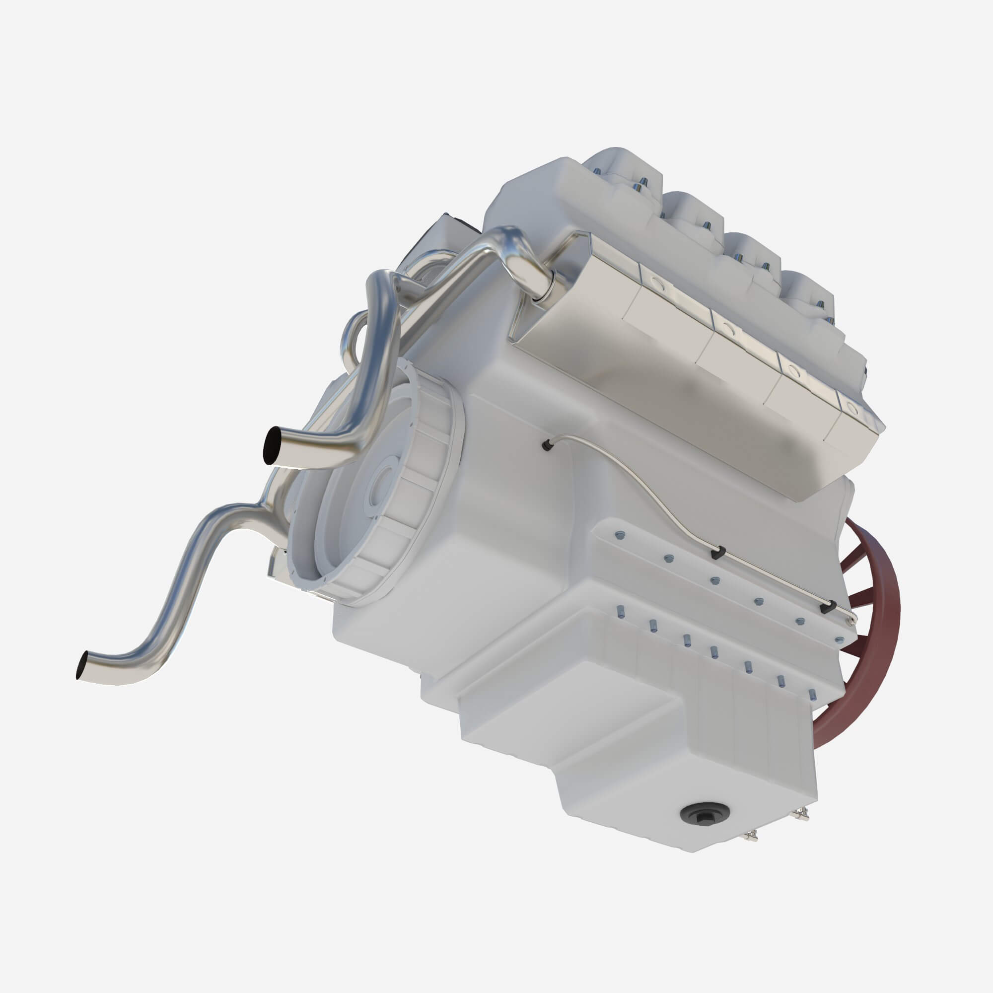 8 Cylinder Car Engine - 3D Model by katherina