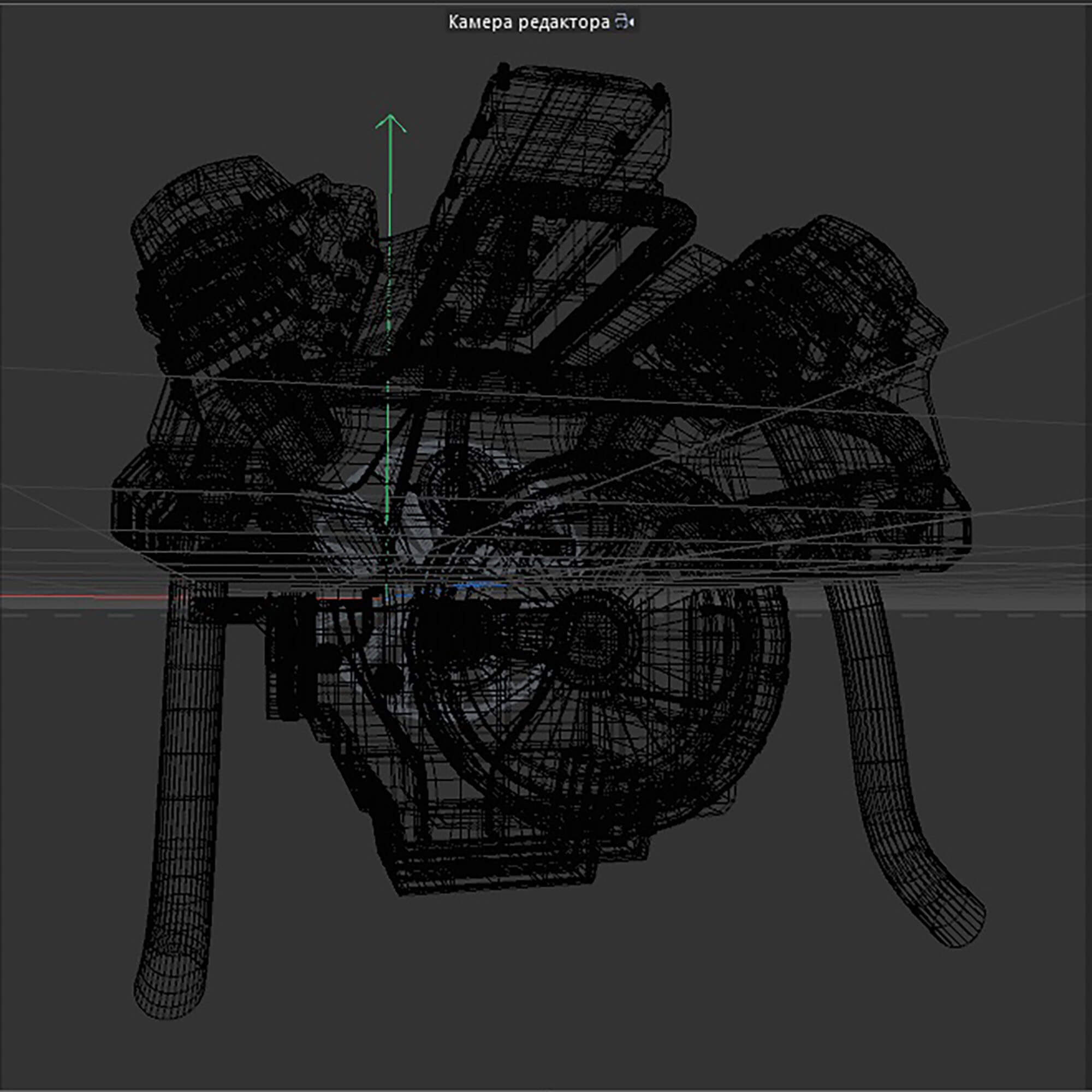 8 Cylinder Car Engine - 3D Model by katherina