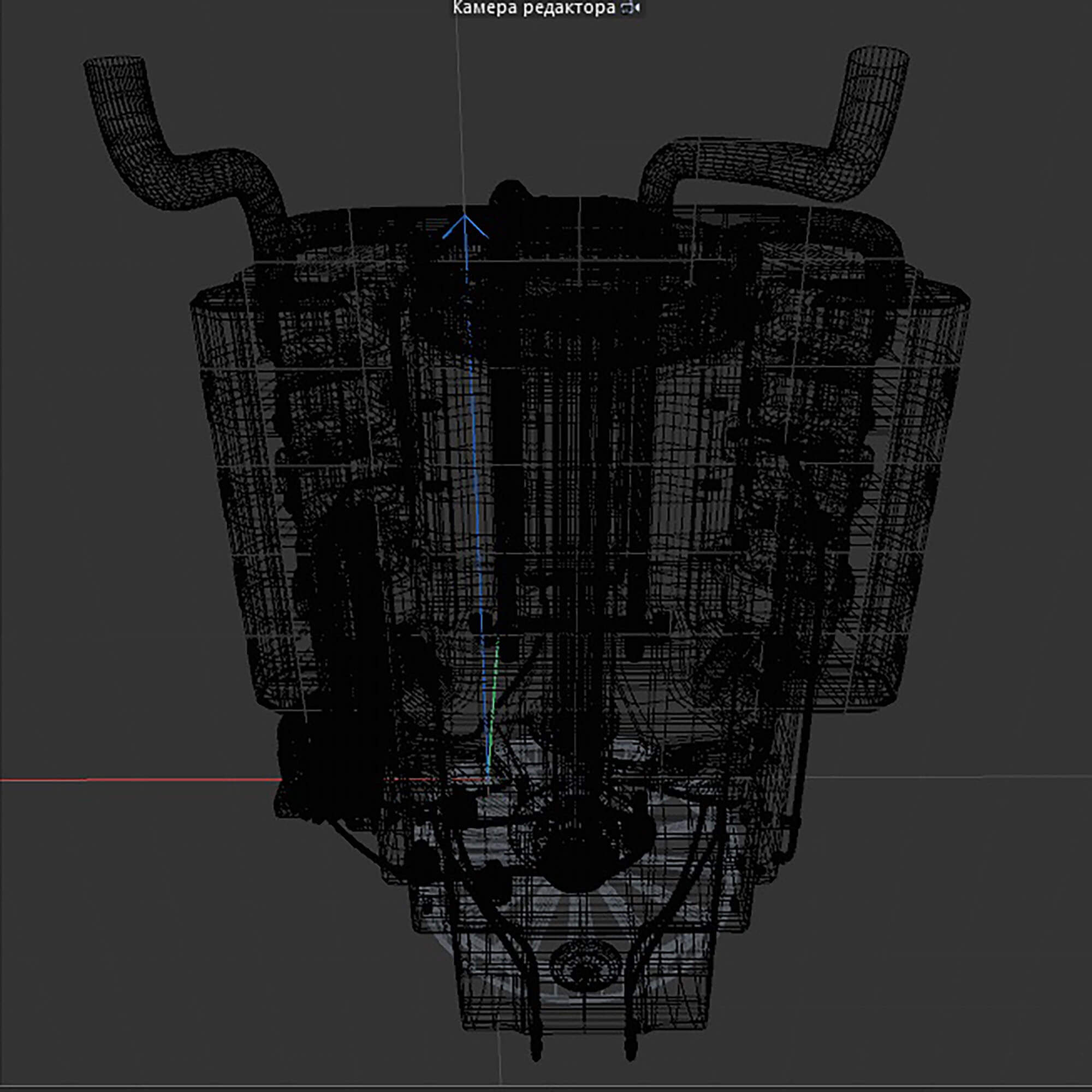 8 Cylinder Car Engine - 3D Model by katherina