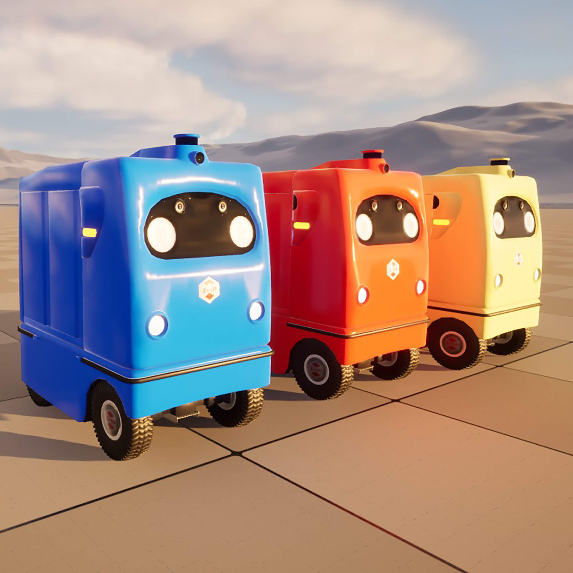 Japanese delivery robot Deliro - 3D Model by katherina