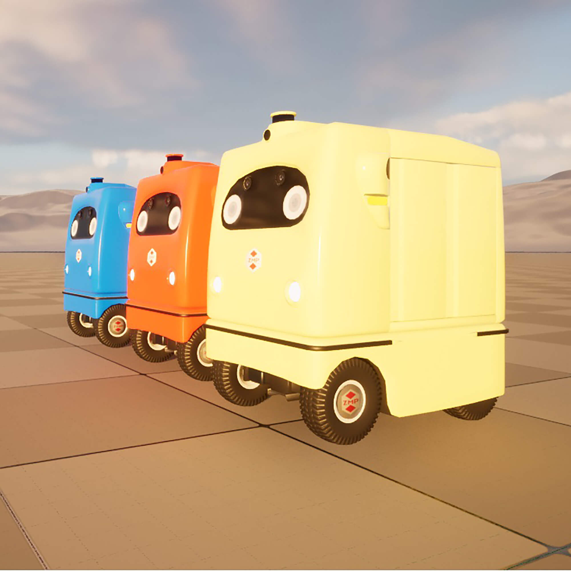 Japanese delivery robot Deliro - 3D Model by katherina