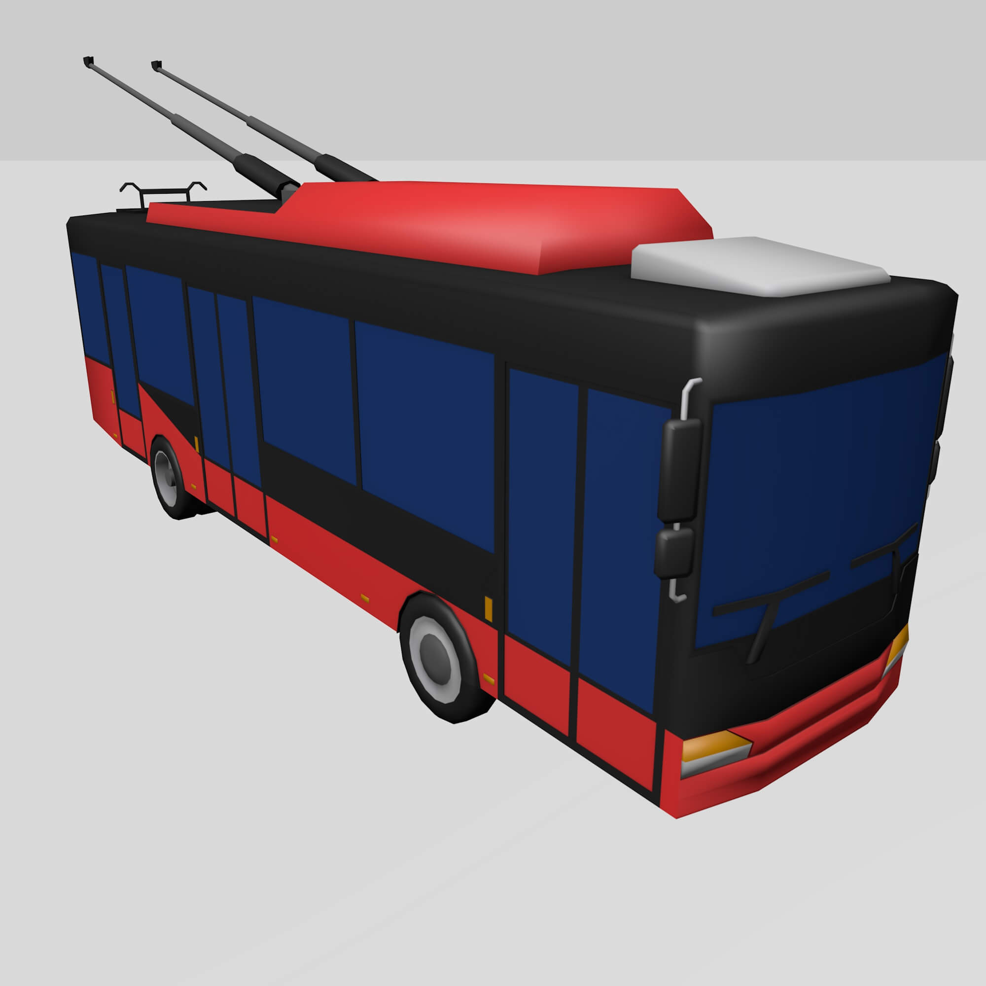 Bus and trolleybus set - 3D Model by katherina
