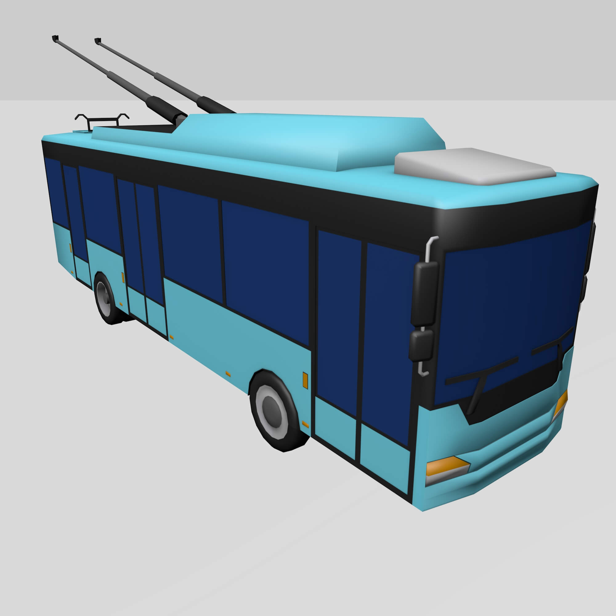 Bus and trolleybus set - 3D Model by katherina