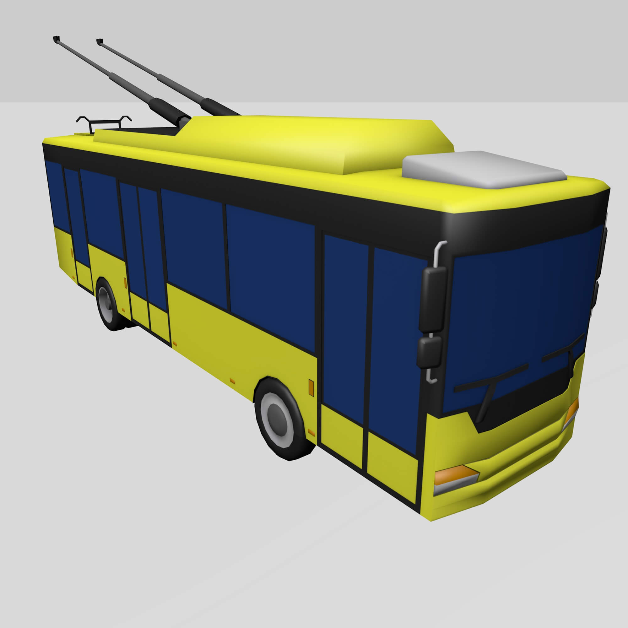 Bus and trolleybus set - 3D Model by katherina