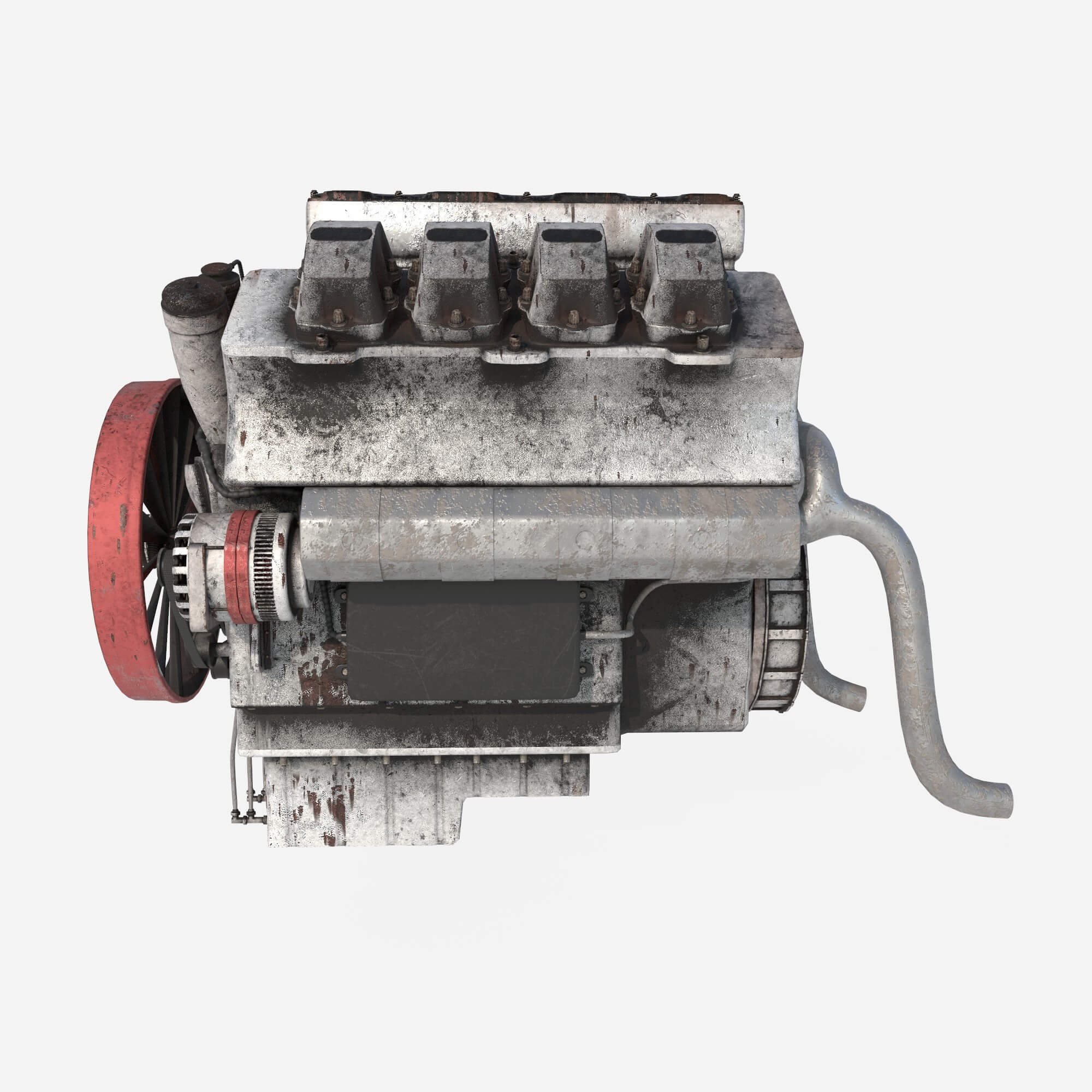 Truck Engine Old - 3D Model by katherina