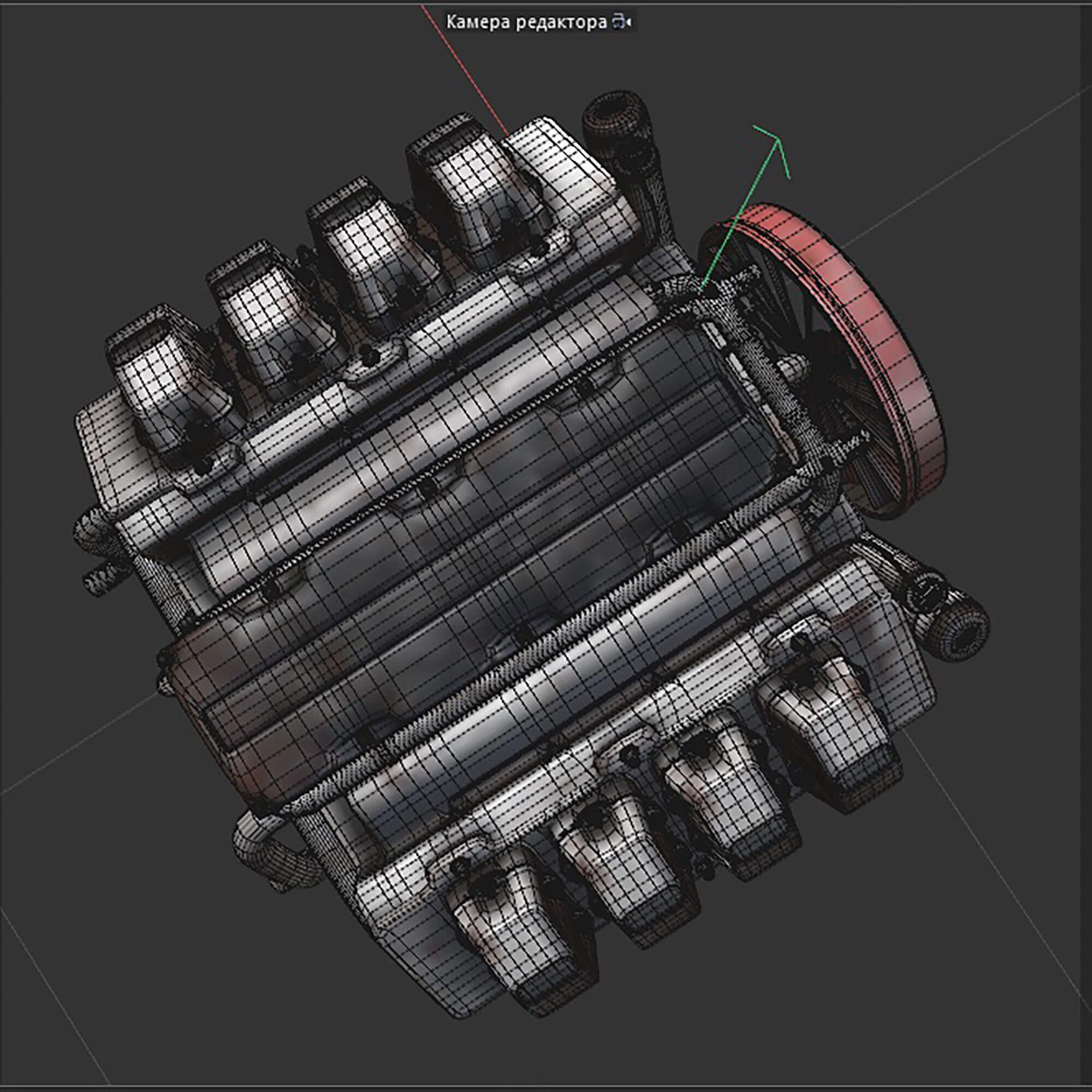 Truck Engine Old - 3D Model by katherina
