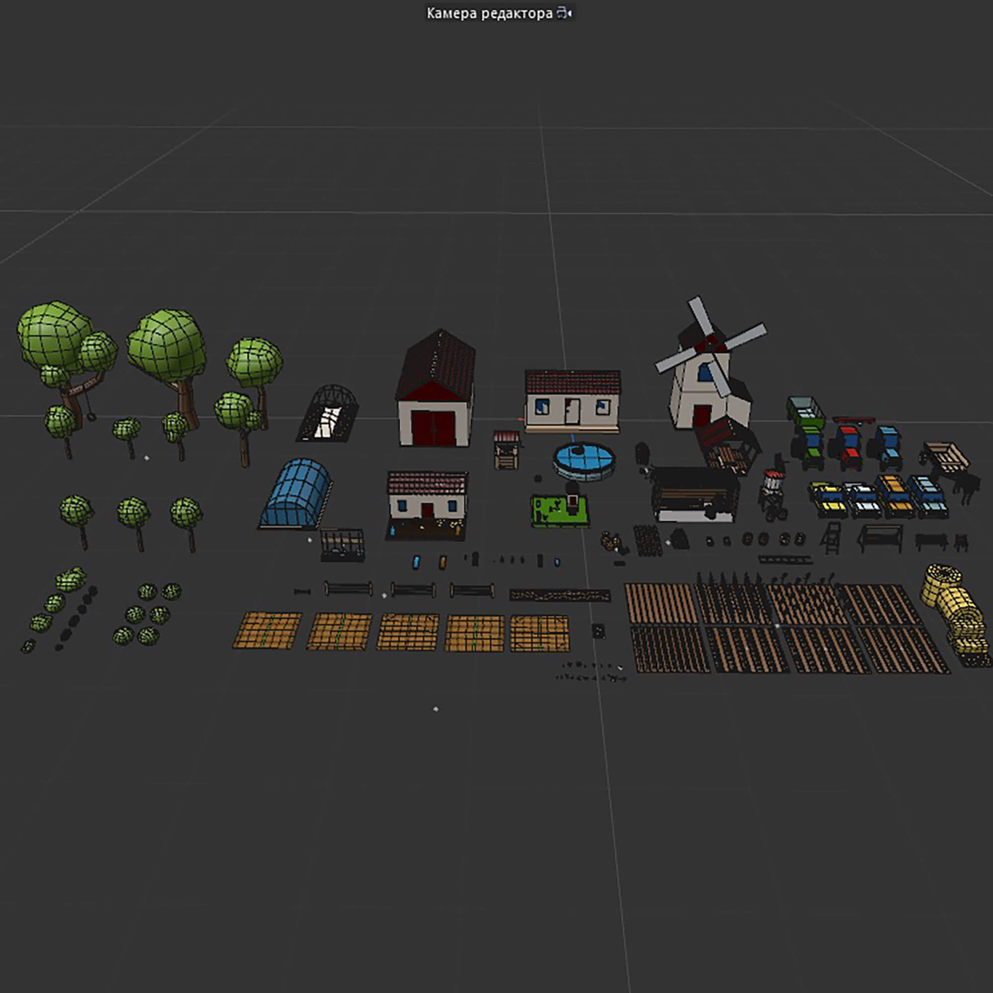 Farm Asset Collection Low Poly - 3D Model by katherina