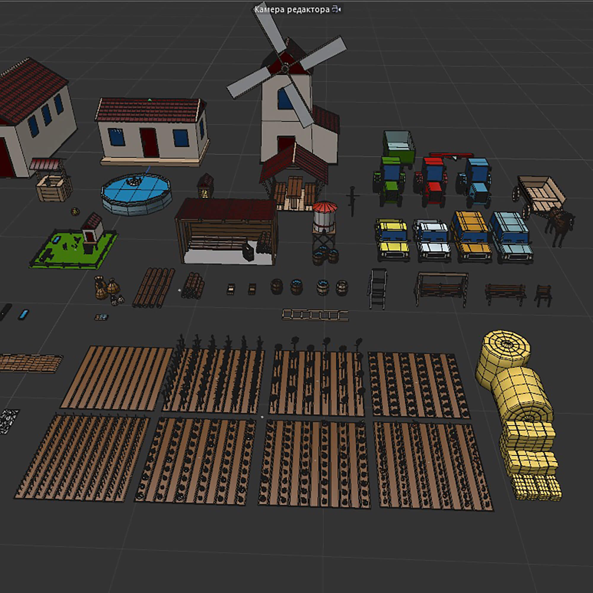 Farm Asset Collection Low Poly - 3D Model by katherina