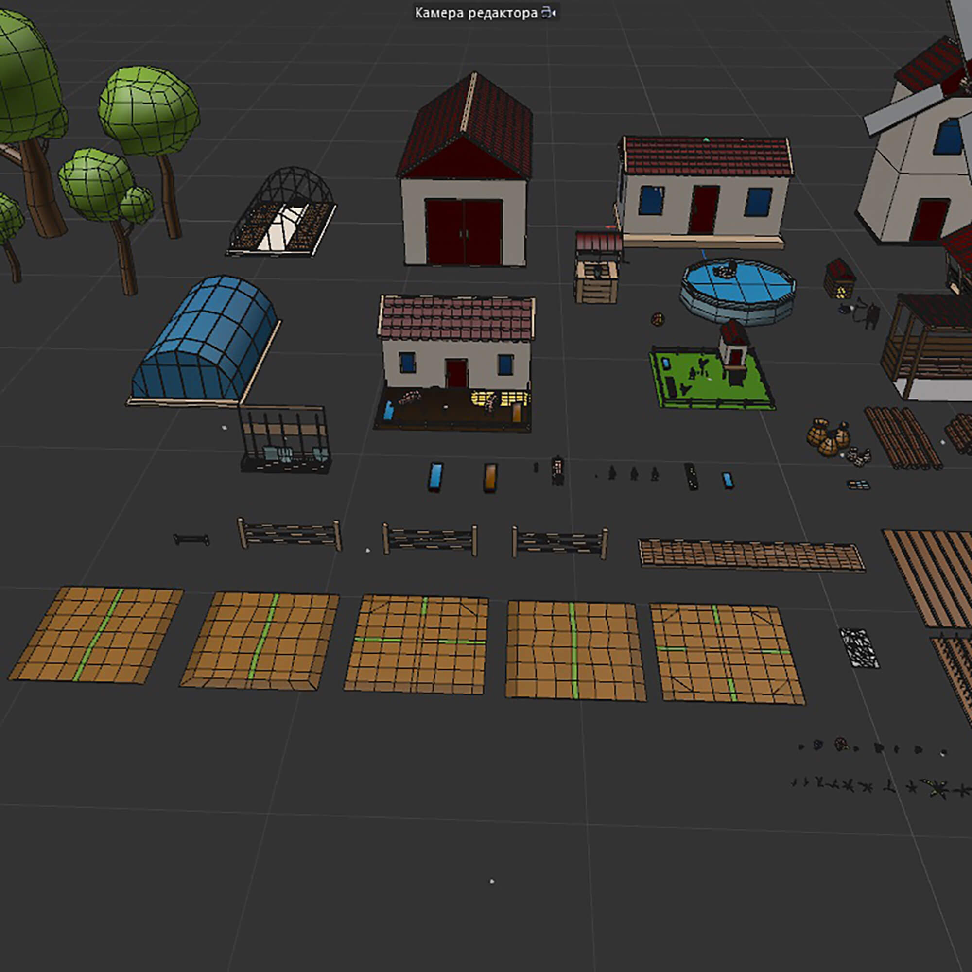 Farm Asset Collection Low Poly - 3D Model by katherina