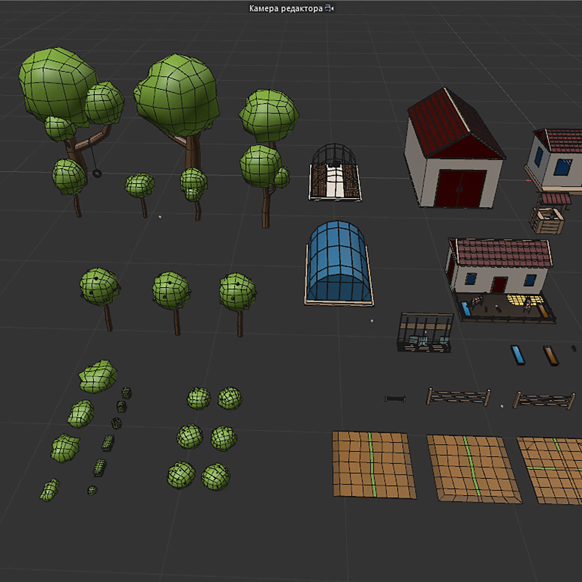 Farm Asset Collection Low Poly - 3D Model by katherina